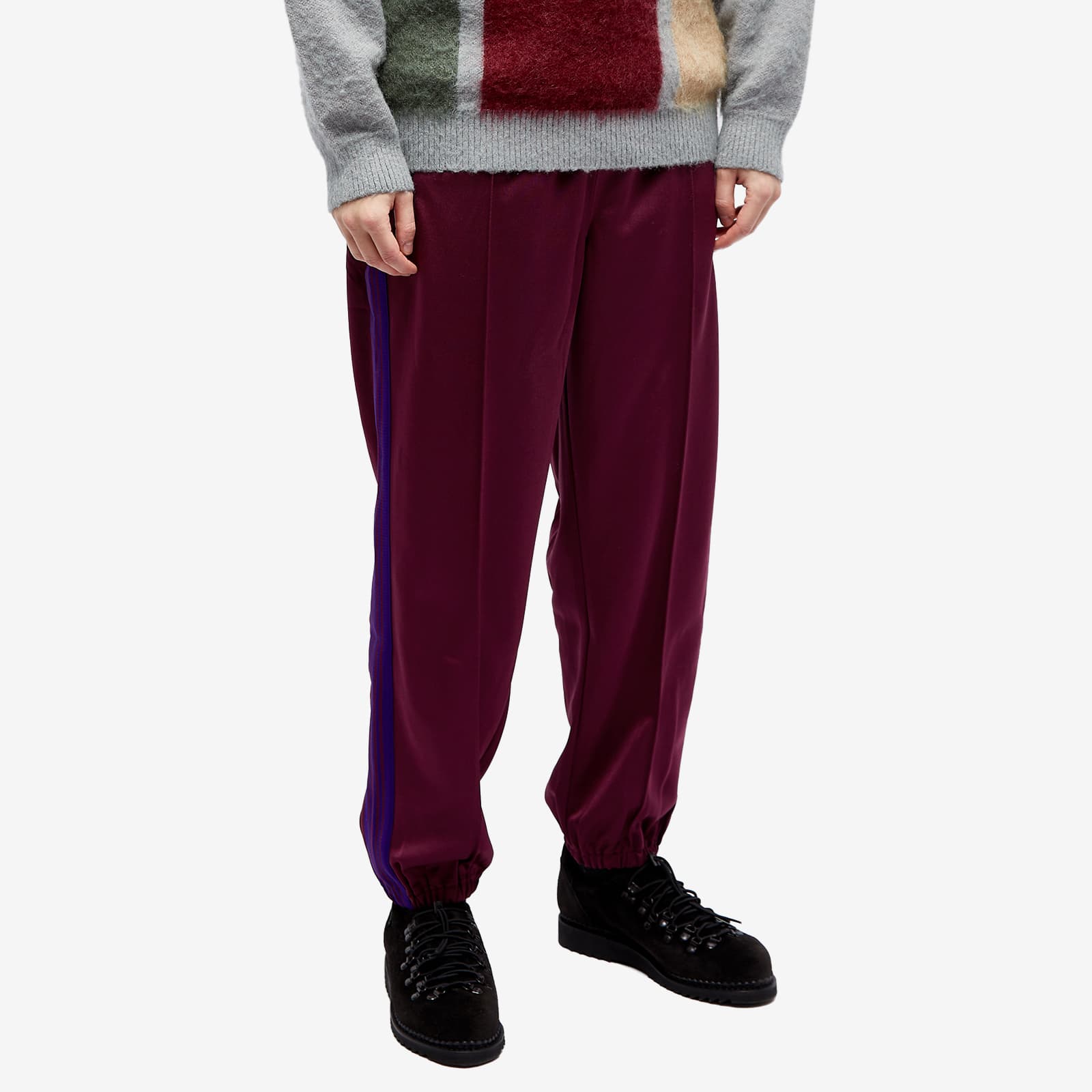 Needles Poly Smooth Zipped Track Pant Wine | END. (GB)
