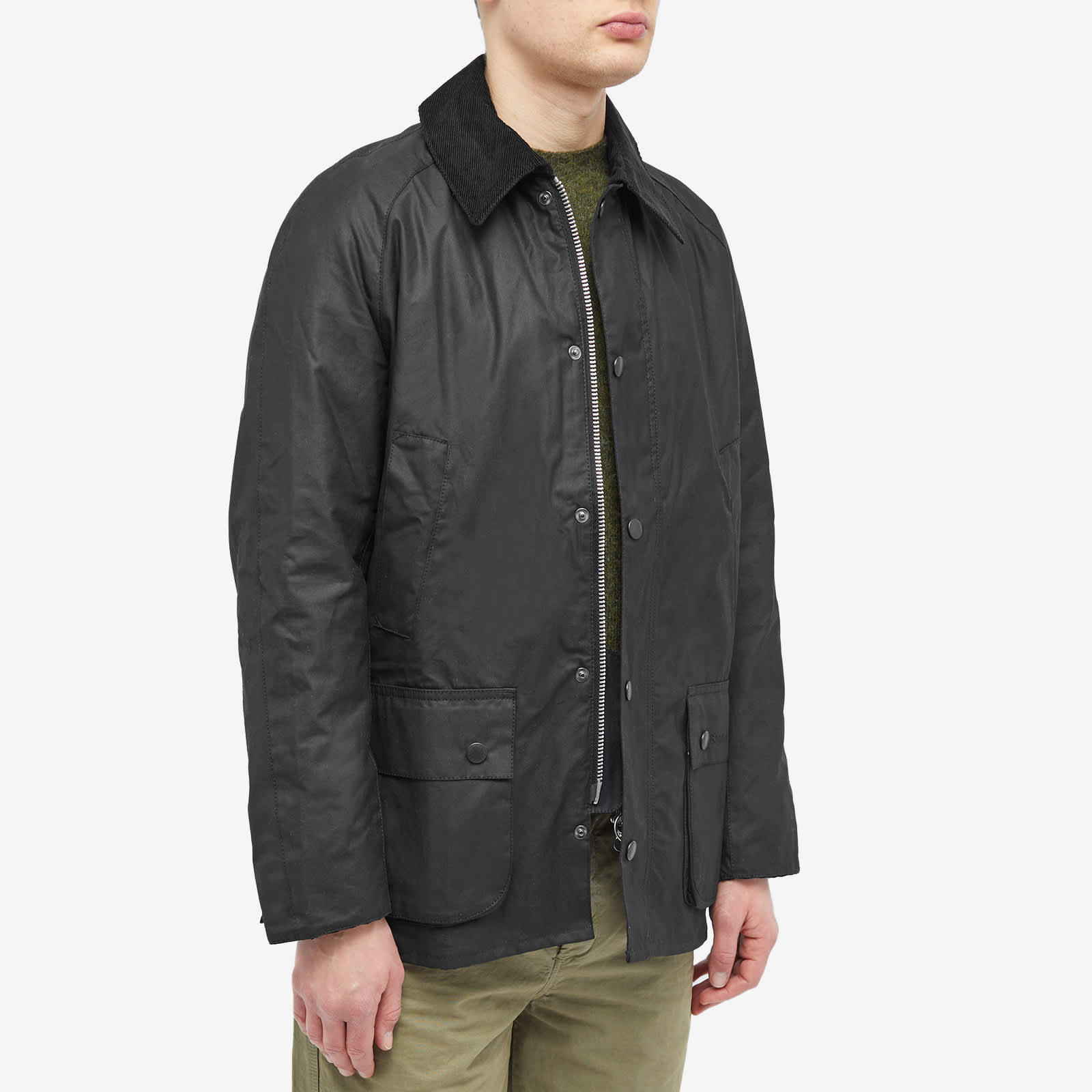 Barbour Ashby Wax Jacket Black | END. (GB)