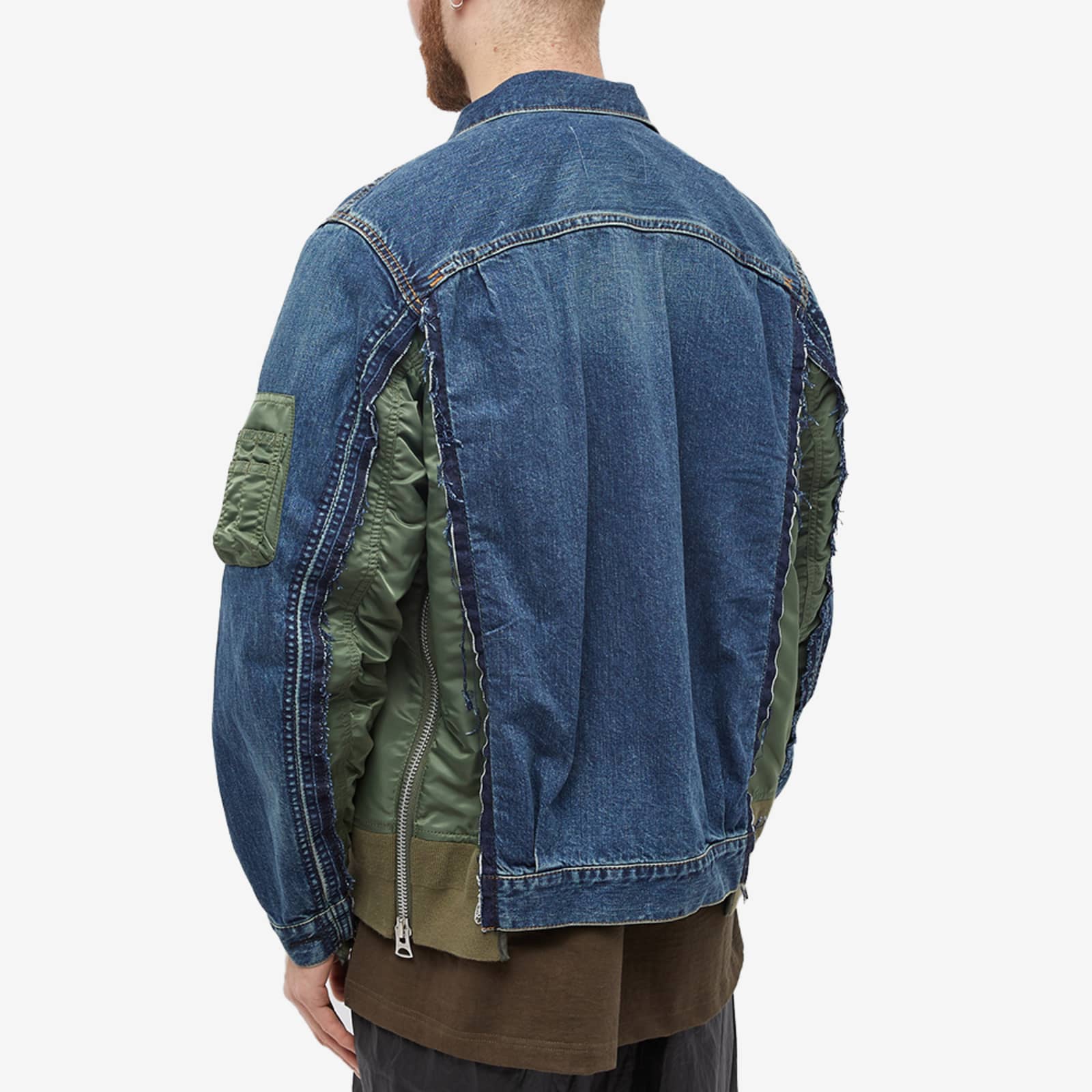 Sacai Denim x MA-1 Jacket Blue | END. (SE)