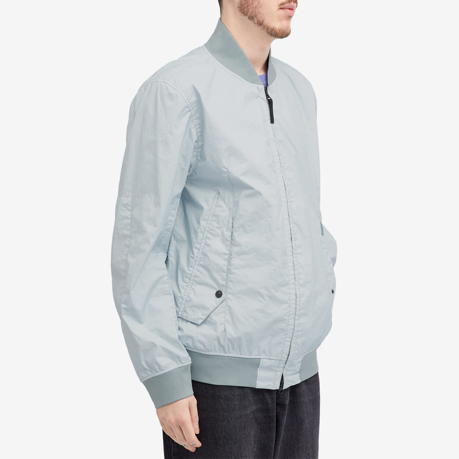 Stone Island Membrana 3L TC Bomber Jacket Sky Blue | END. (GB)