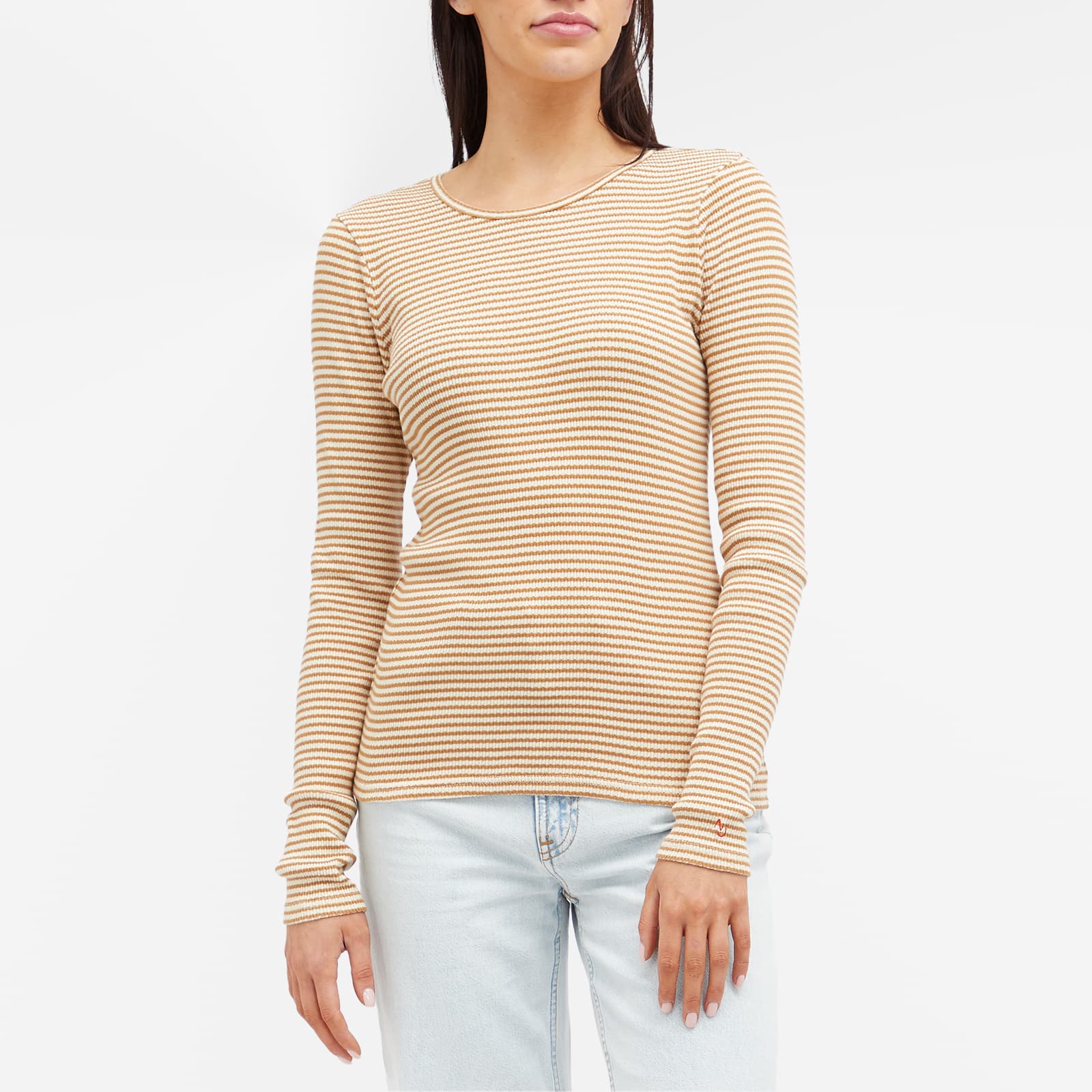 Nudie Striped Rib Top Brown & Off White | END. (AU)