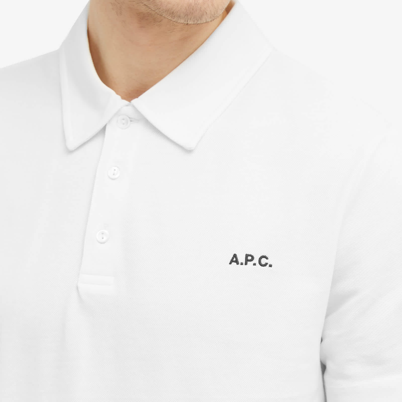 A.P.C. Carter Logo Polo White | END. (CA)