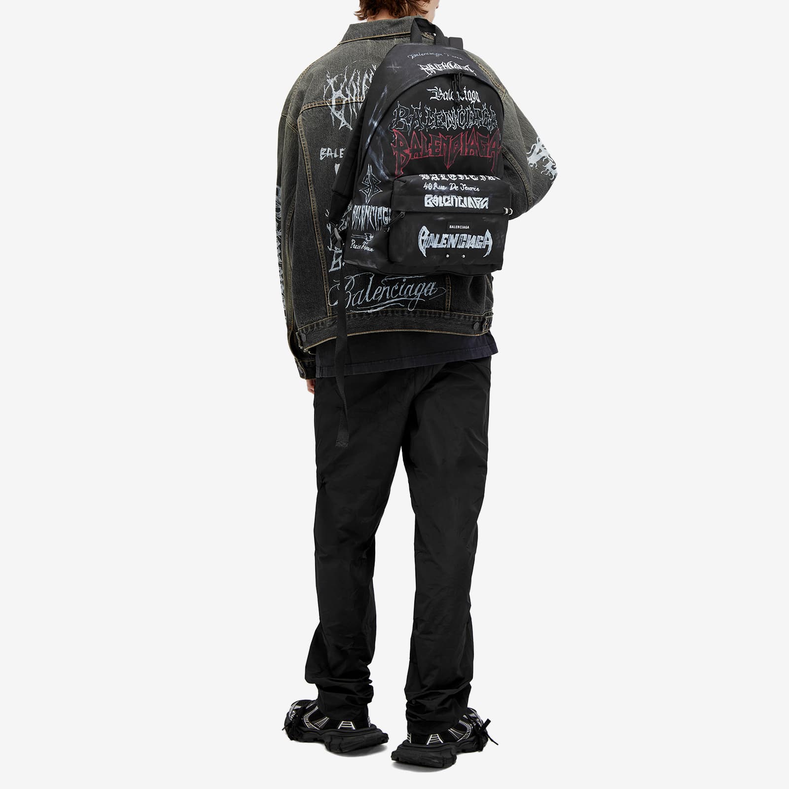 Balenciaga Metal Logo Explorer Backpack Black | END. (HK)