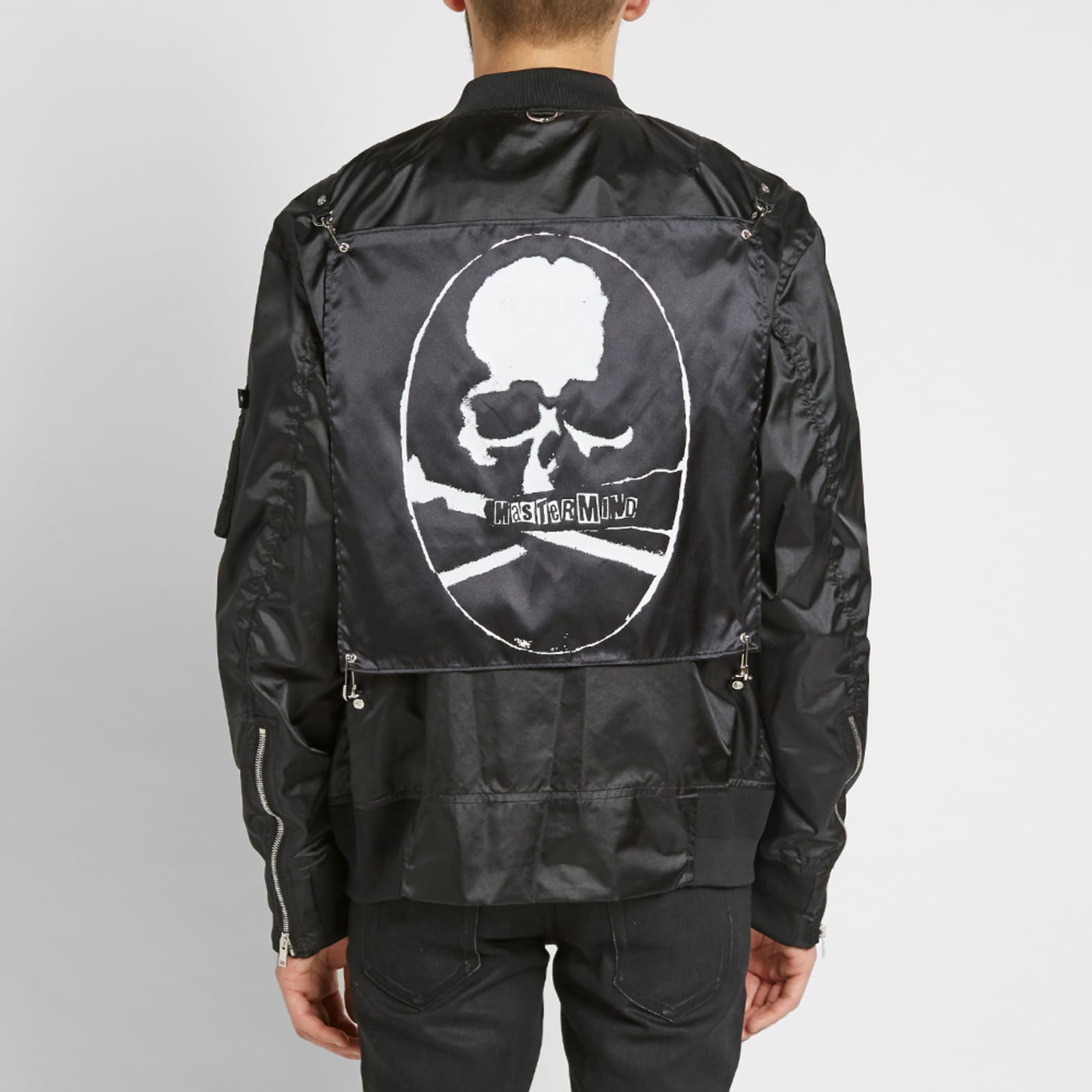 MASTERMIND WORLD Patch Skull MA1 Bomber Jacket Black | END. (US)