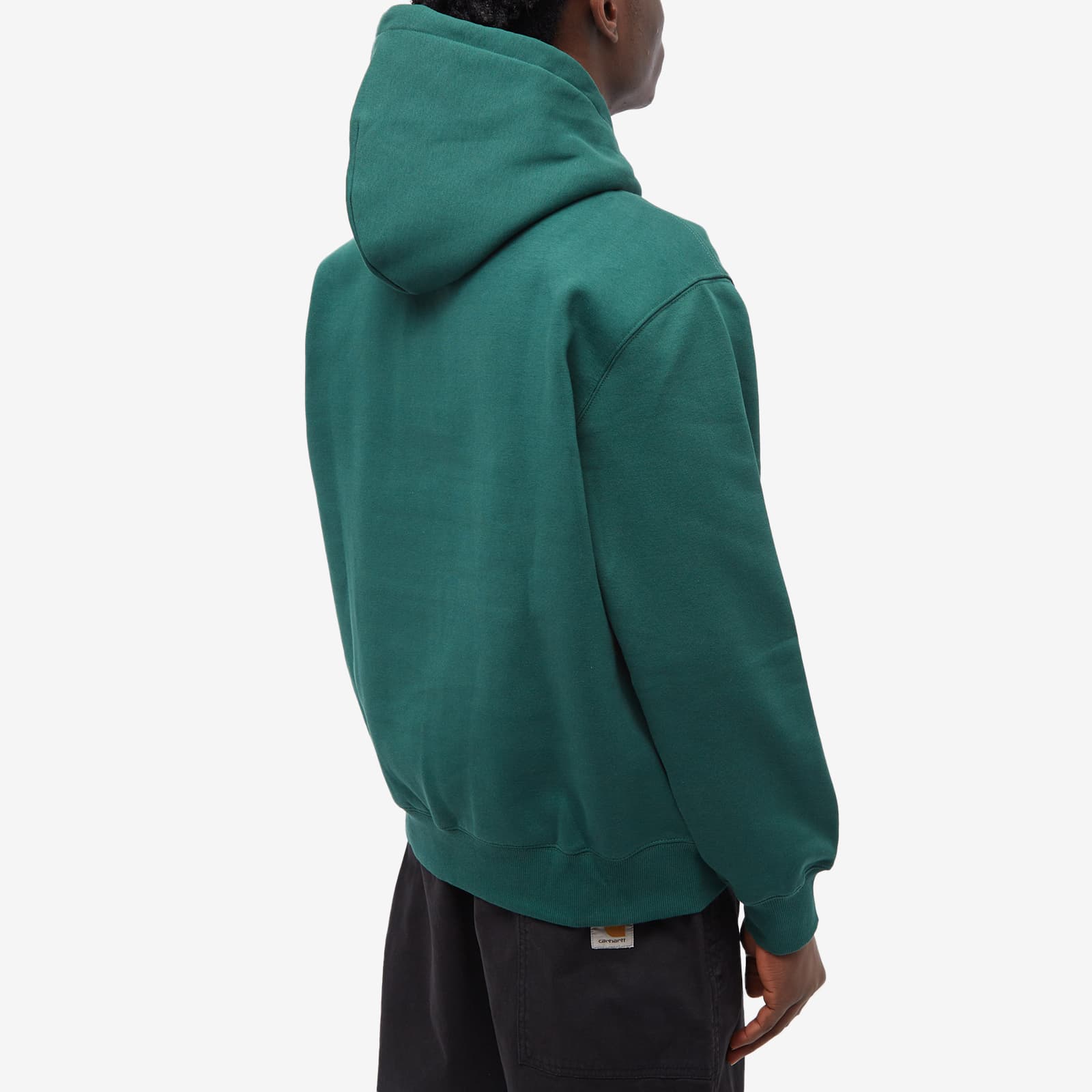 Carhartt WIP Hooded Logo Sweat Treehouse & White | END. (US)