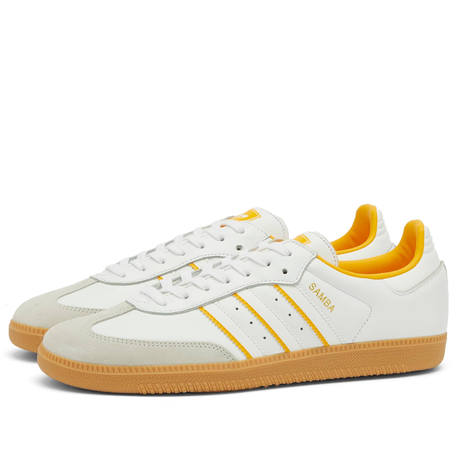 Adidas Samba OG White, Crystal White & Crew Yellow | END. (HK)