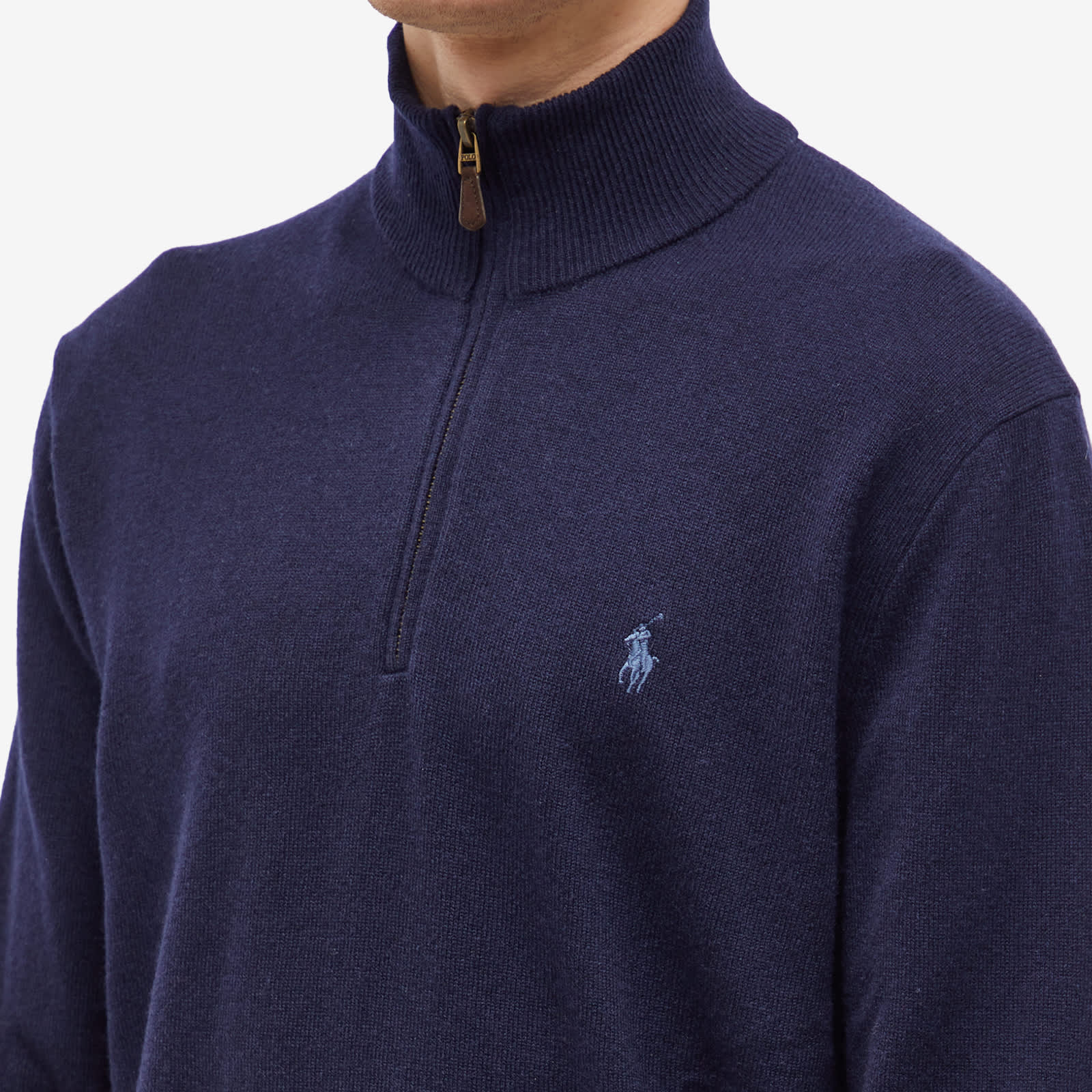 Polo Ralph Lauren Lambswool Half Zip Knit Hunter Navy | END. (GB)