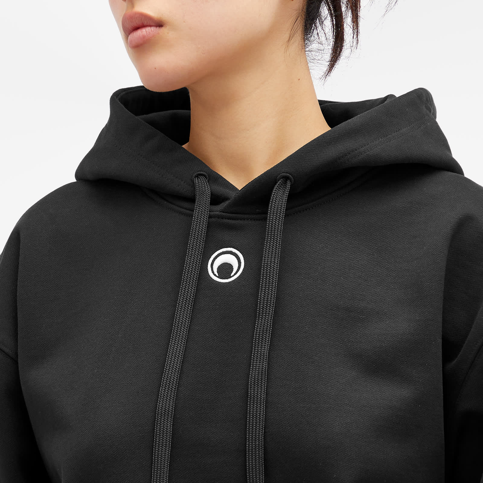 Marine Serre Moon Logo Fleece Hoodie Black | END. (US)