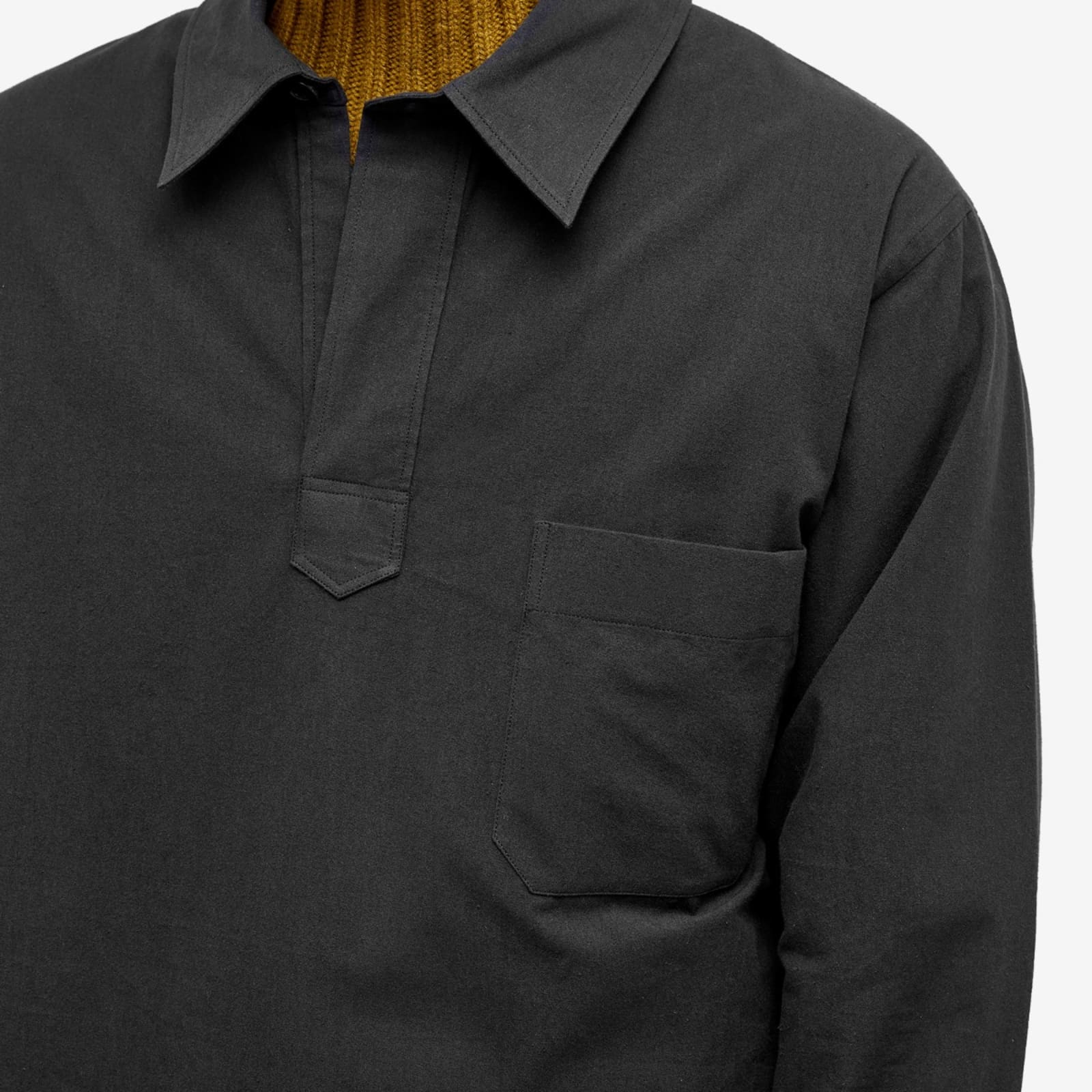 Margaret Howell Pull Over Shirt Black | END. (GB)