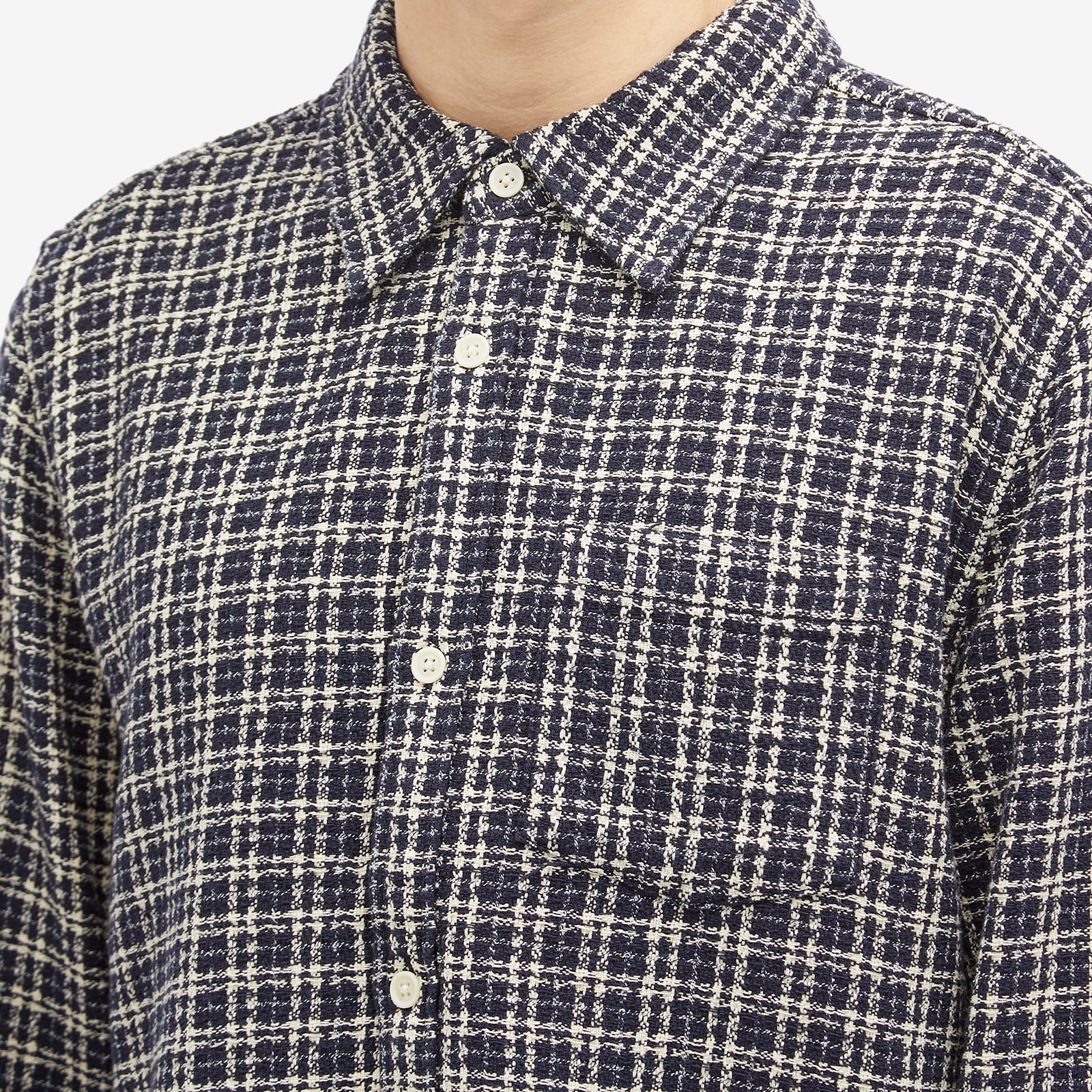 Corridor Reverse Tweed Snow Check Shirt Blue | END. (HK)