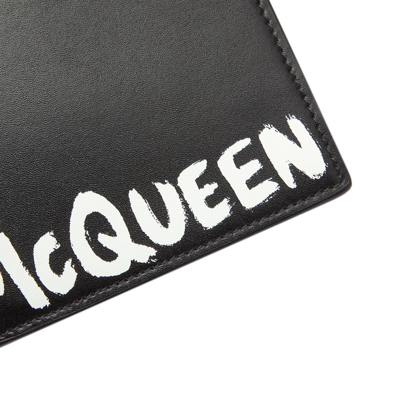 Alexander McQueen Graffiti Billfold Wallet Black & White | END. (GB)