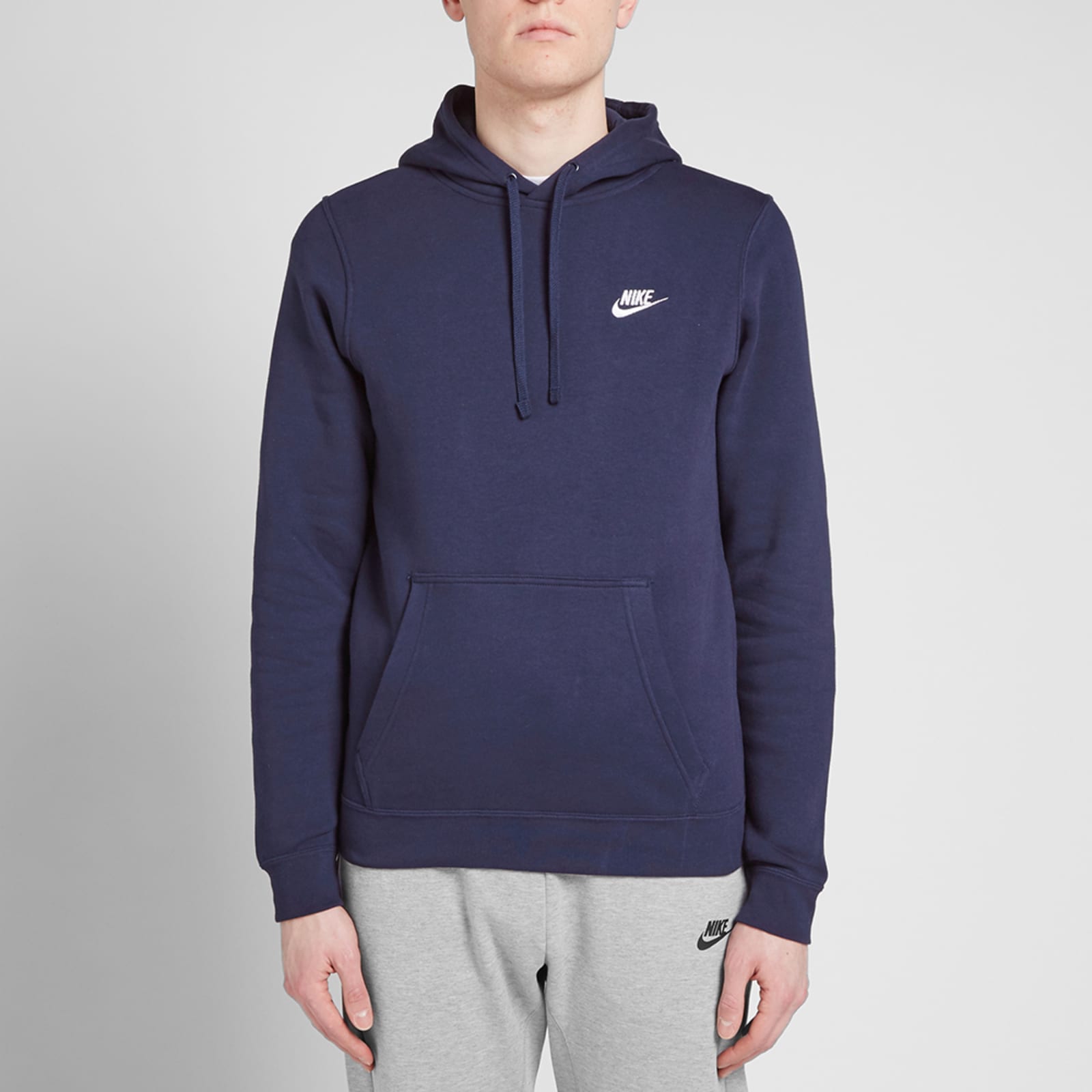 Nike Club Pullover Hoody Obsidian & White | END. (US)