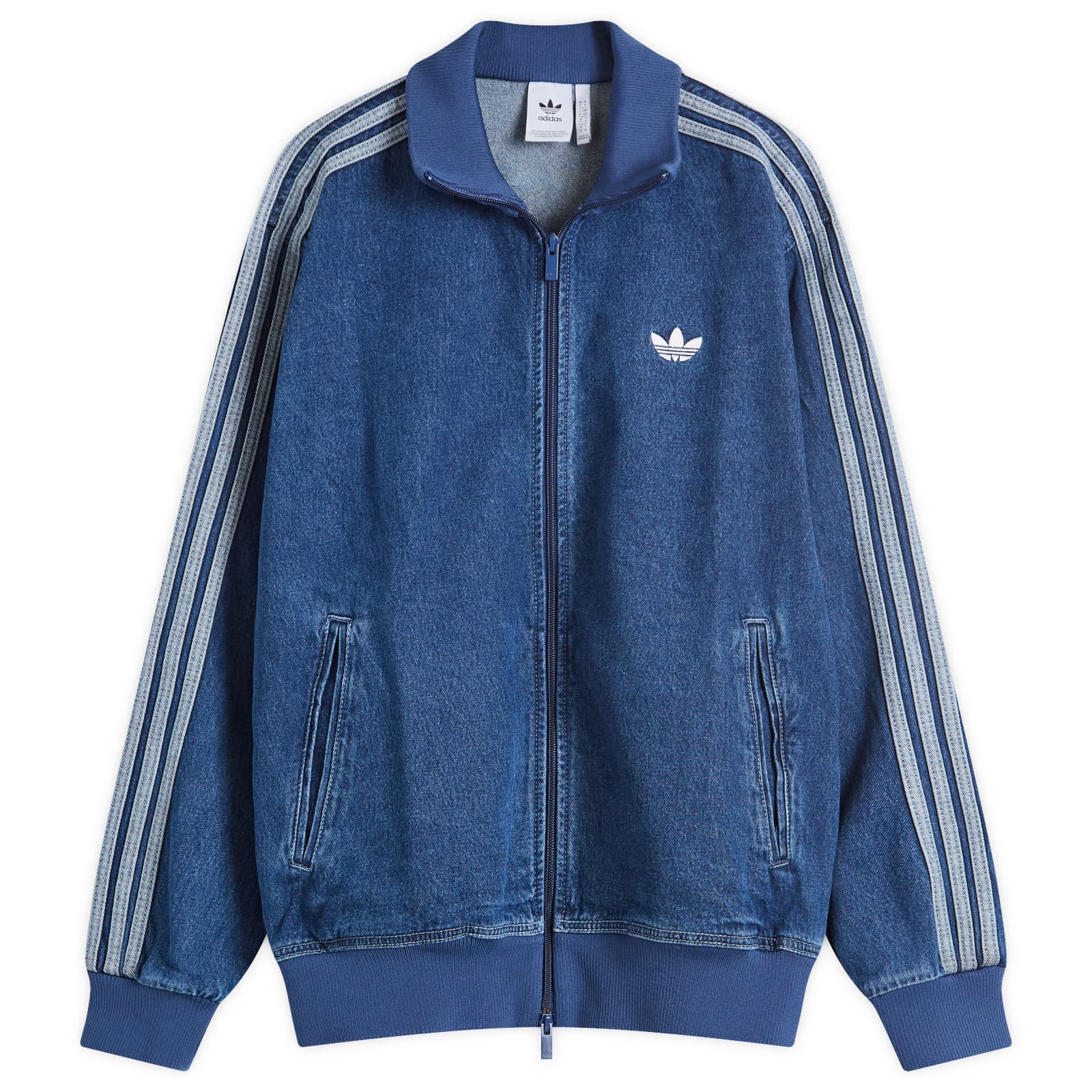 adidas Denim Firebird Track Top Medium Blue Denim | END. (US)