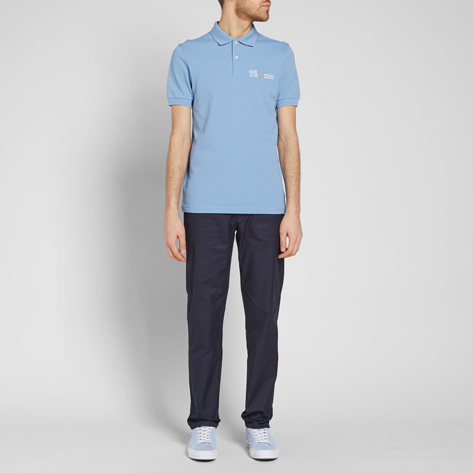 Fred Perry x Thames Embroidered Pique Polo Sky | END. (US)