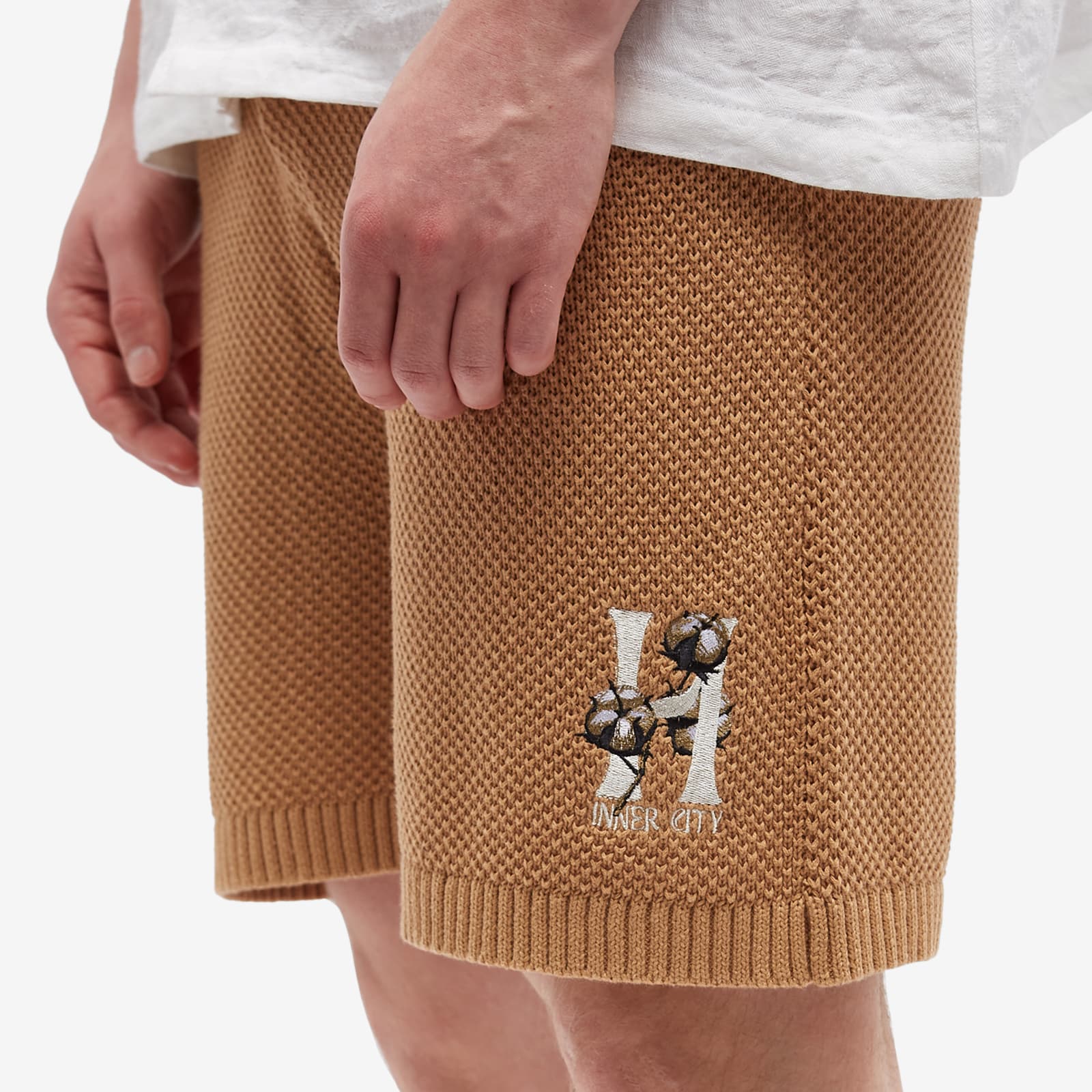 Honor the Gift Knitted H Shorts Caramel | END. (CA)