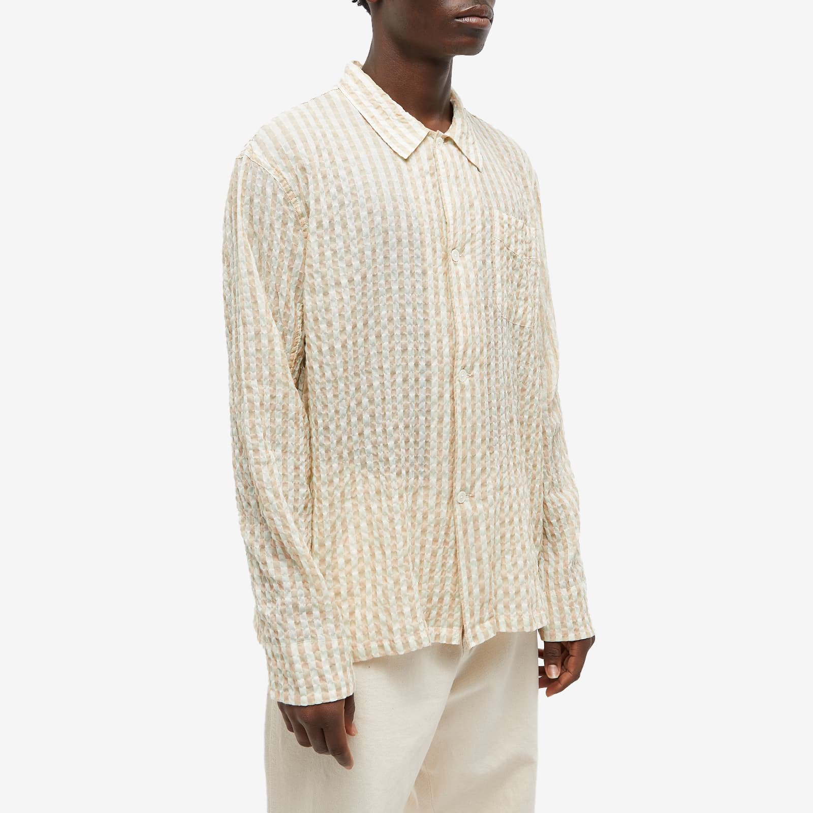 Our Legacy Check Box Shirt Basque Seersucker Check | END. (AU)