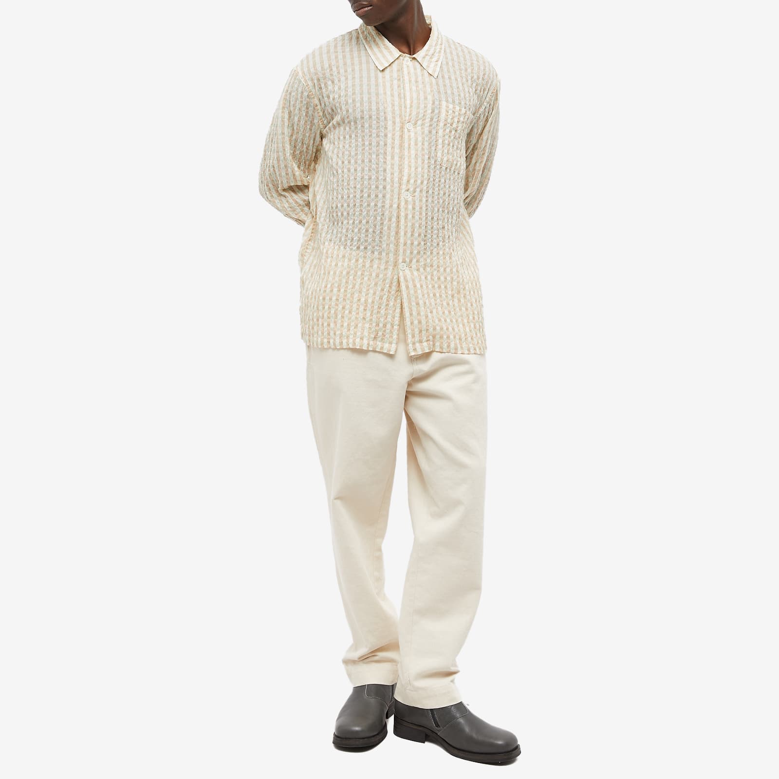 Our Legacy Check Box Shirt Basque Seersucker Check | END. (ES)