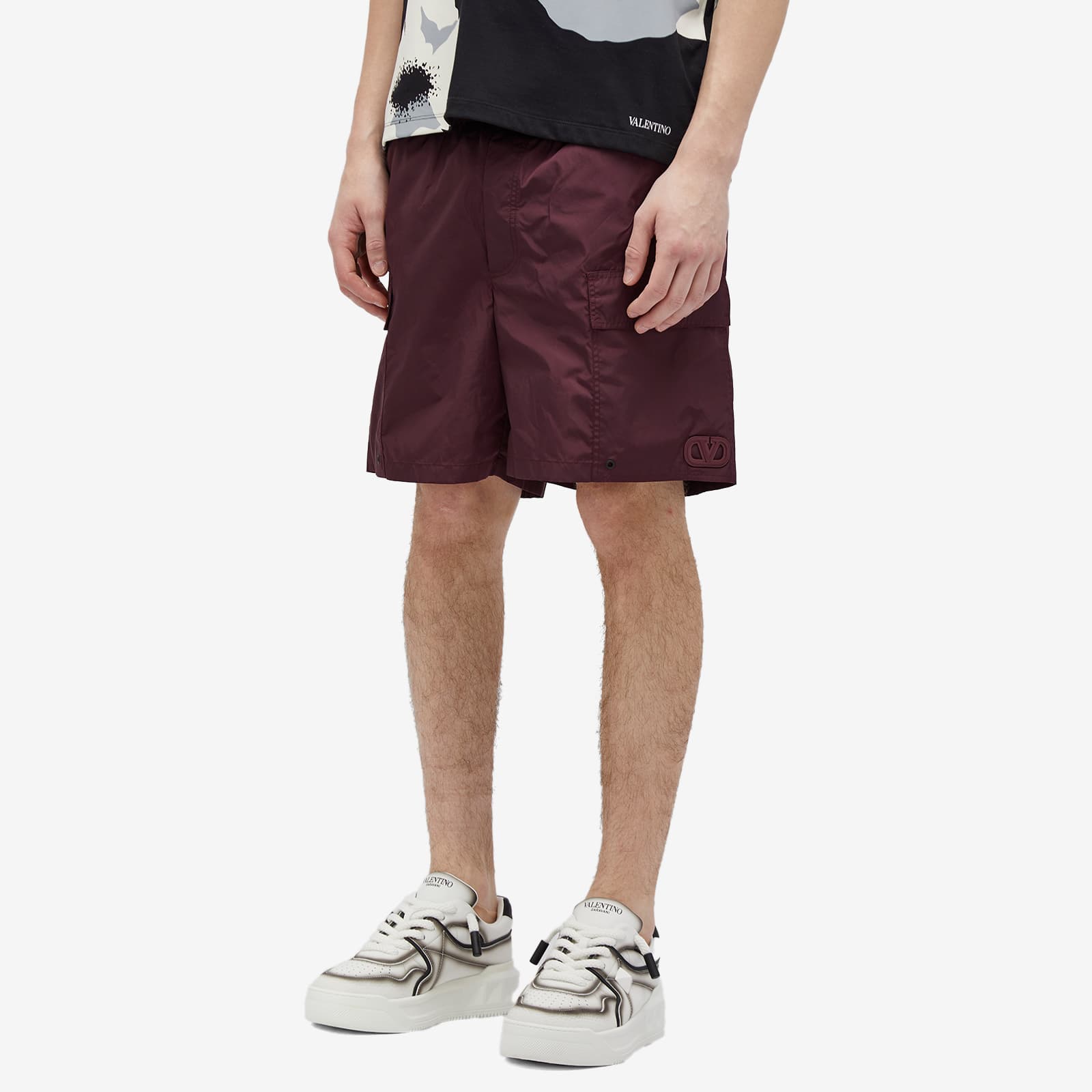 Valentino Icon Logo Swim Shorts Bordeux | END. (GB)