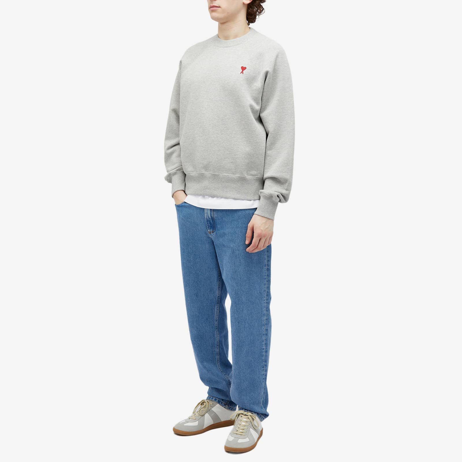 AMI Small ADC Crew Sweat Grey | END. (US)