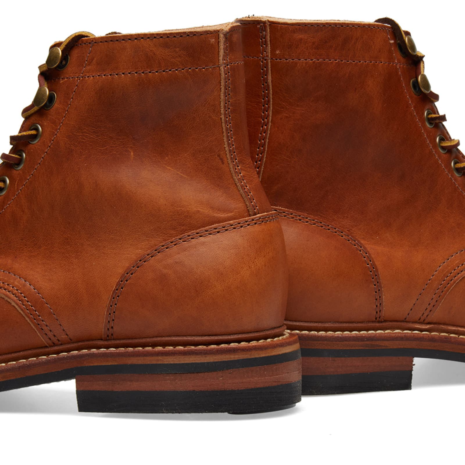 Oak Street Bootmakers Plain Toe Dainite Sole Trench Boot English Tan ...