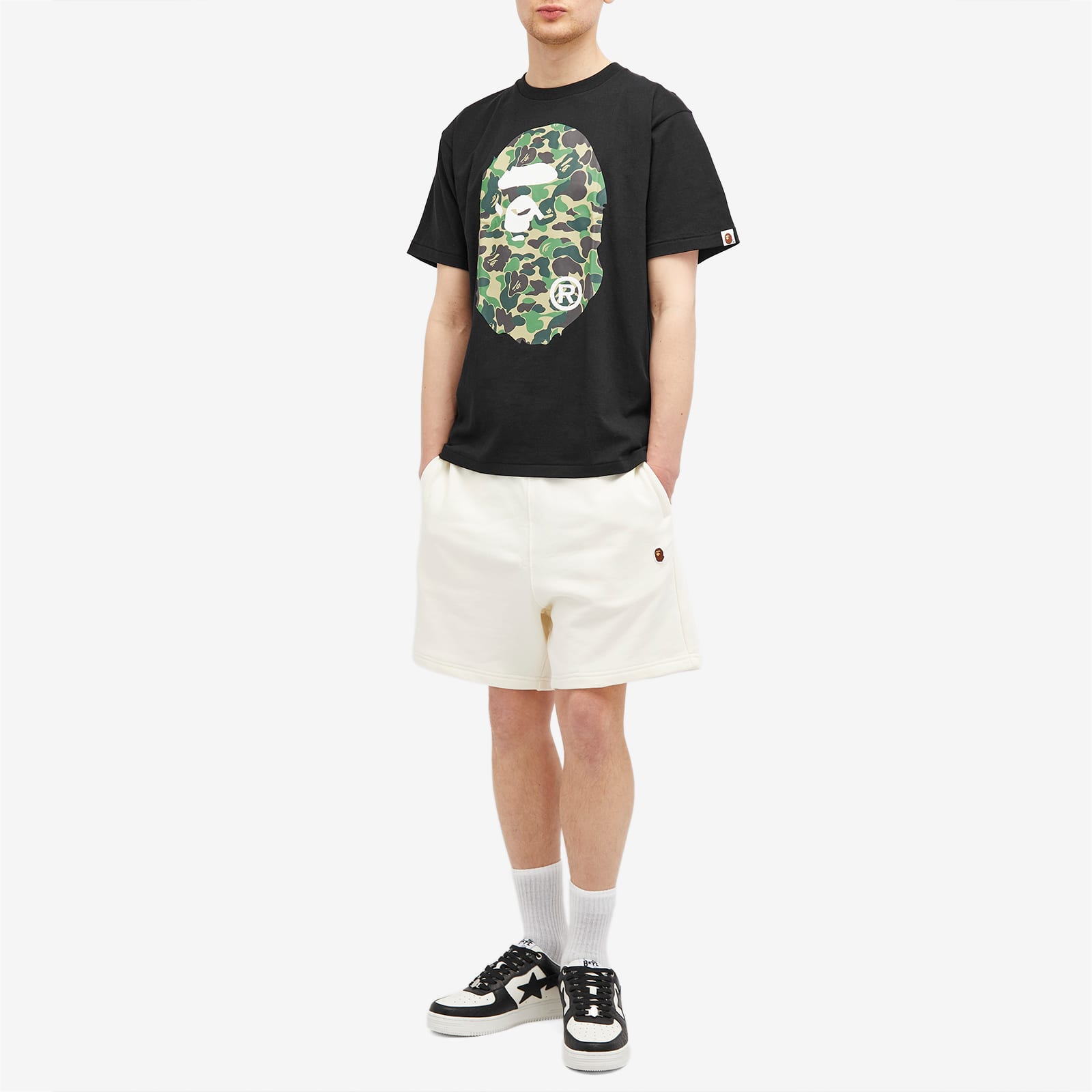 A Bathing Ape ABC Camo Big Ape Head T-Shirt Black & Green | END. (SE)