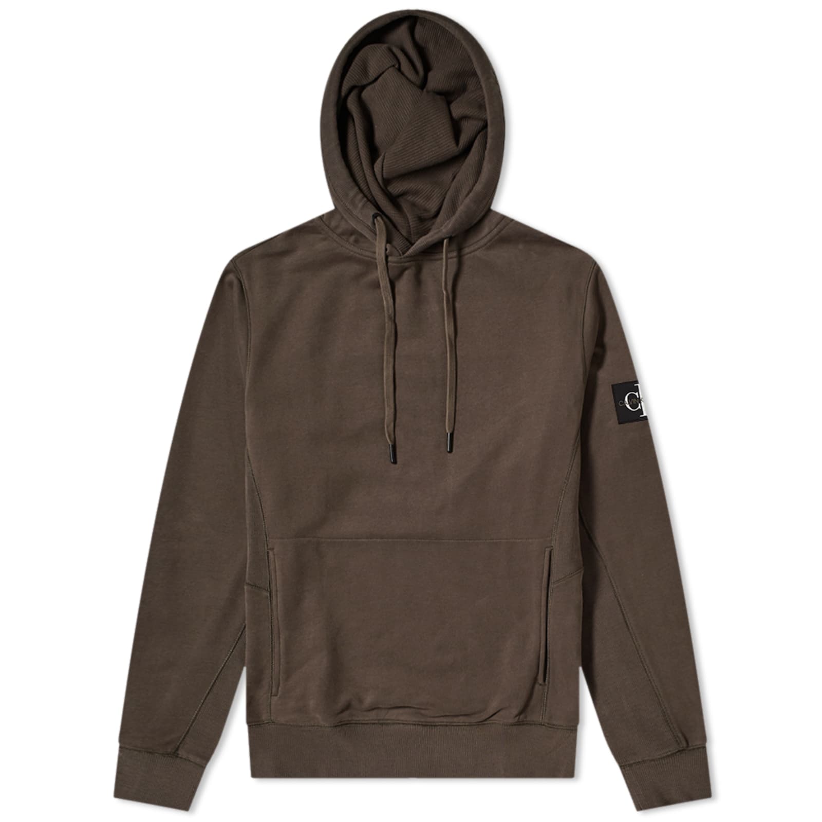 Calvin Klein Monogram Sleeve Badge Hoody Grey End Ar