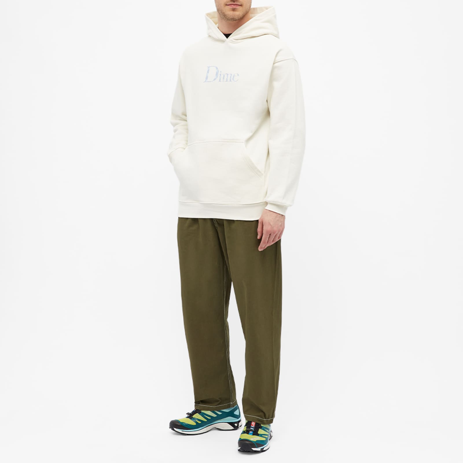 Dime Classic Plaid Logo Hoodie Cream | END. (GB)