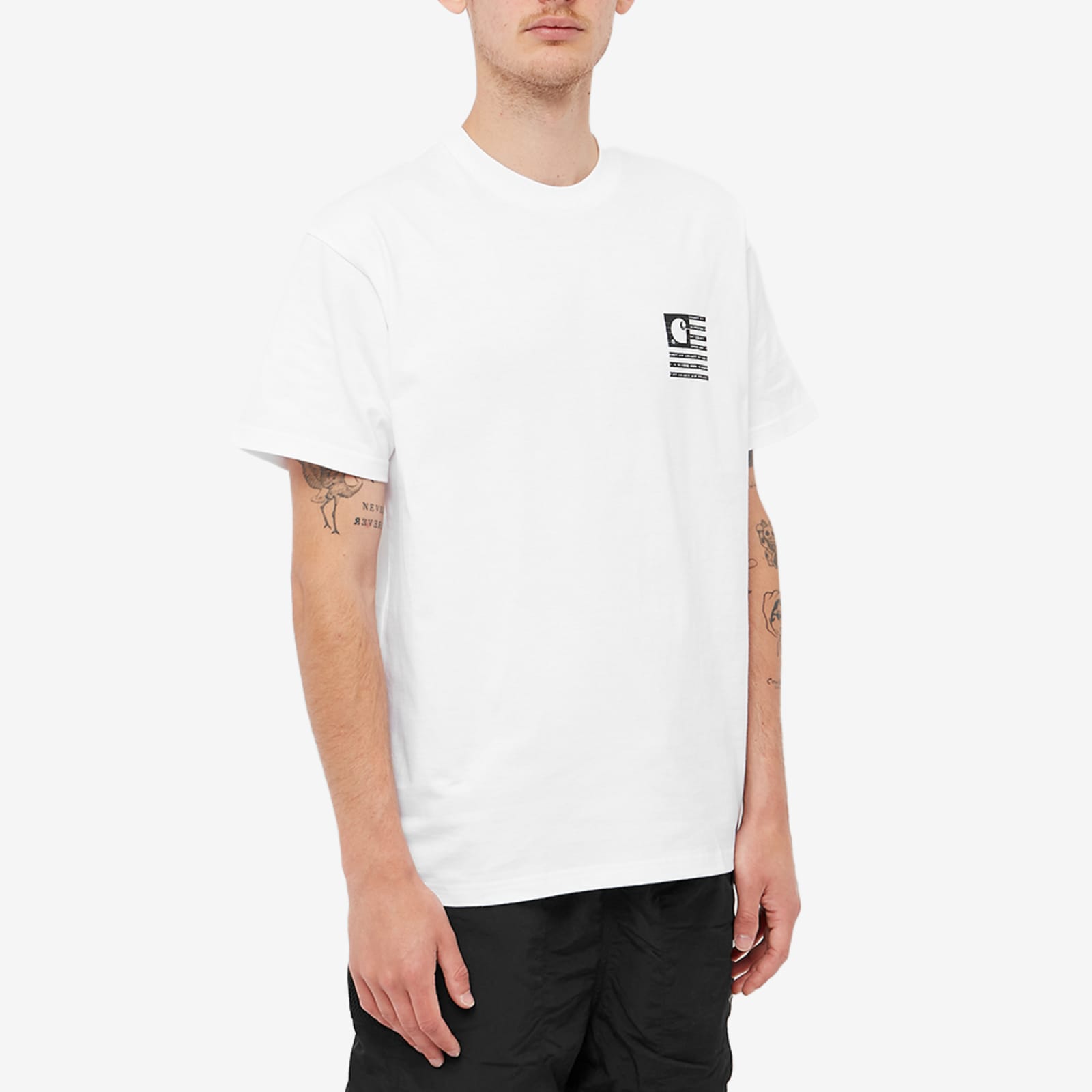 Carhartt WIP Label State Flag T-Shirt White & Black | END. (US)