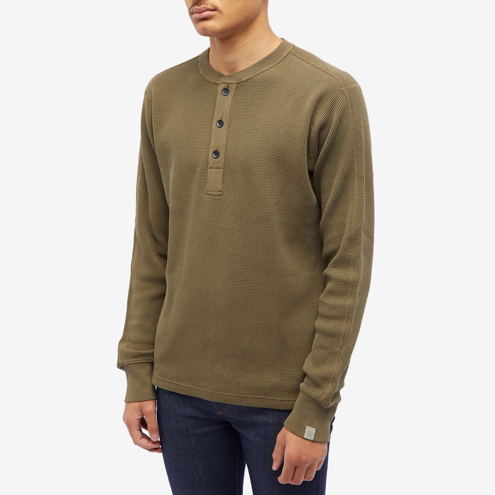 Rag & Bone Long Sleeve Garment Dyed Waffle T-Shirt Olive | END. (US)