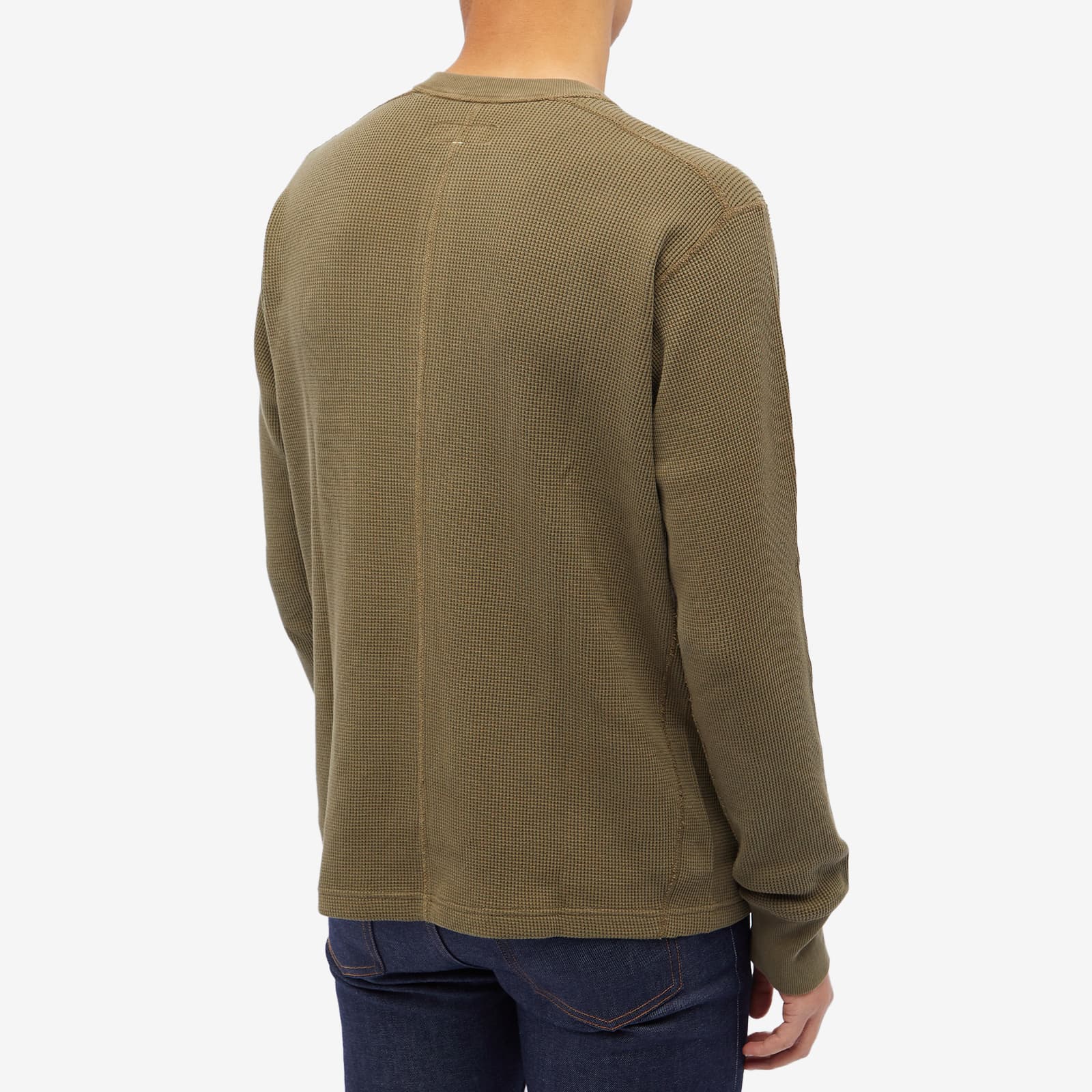 Rag & Bone Long Sleeve Garment Dyed Waffle T-Shirt Olive | END. (US)