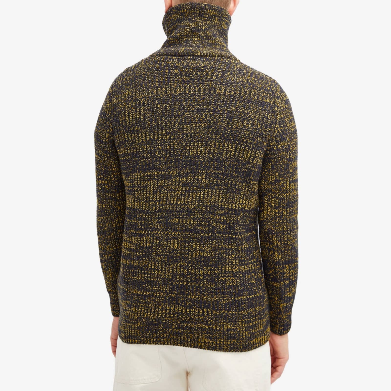 Armor-Lux Half Zip Jumper Navy & Sunflower | END. (US)