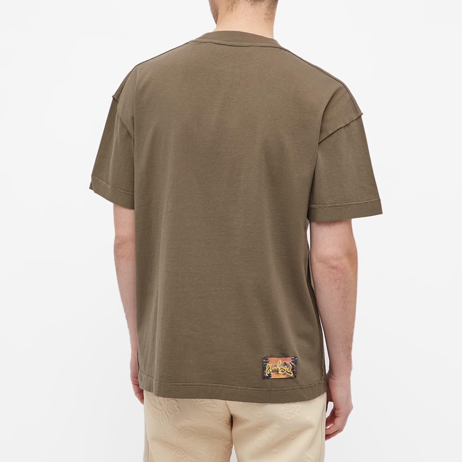 Palm Angels Script Logo T-Shirt Military & Orange | END. (TW)