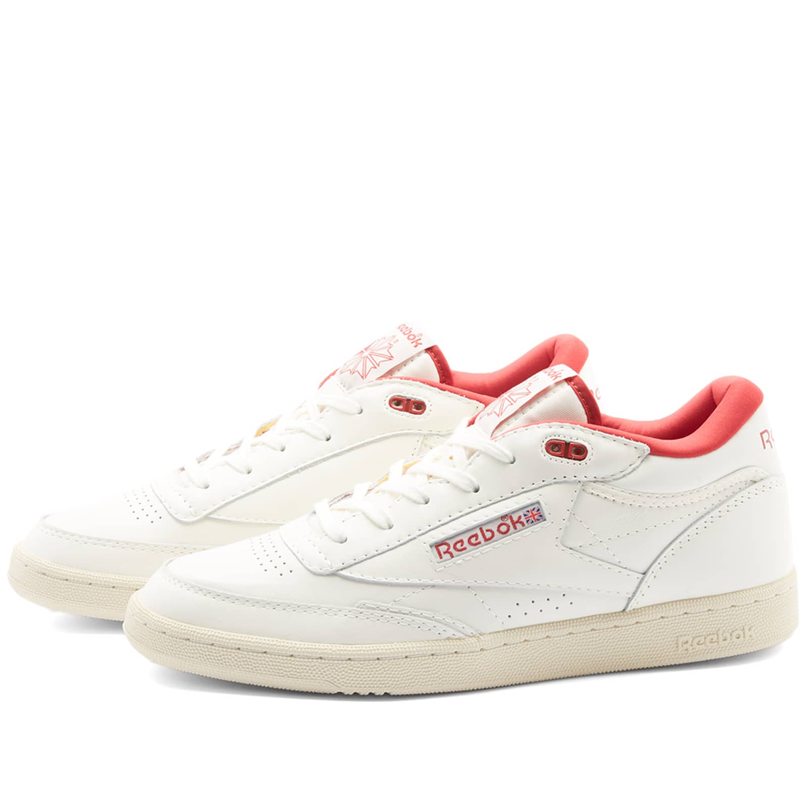 Reebok Club C Mid II Vintage Chalk, Alabaster & Flash Red | END. (US)