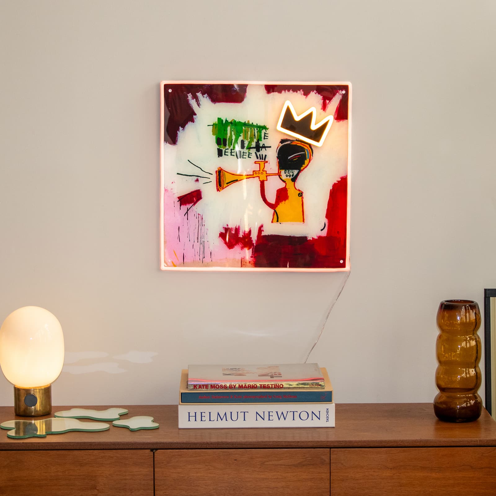 YELLOWPOP Trumpet Painting by Jean Michel Basquiat LED Neon Multi | END ...