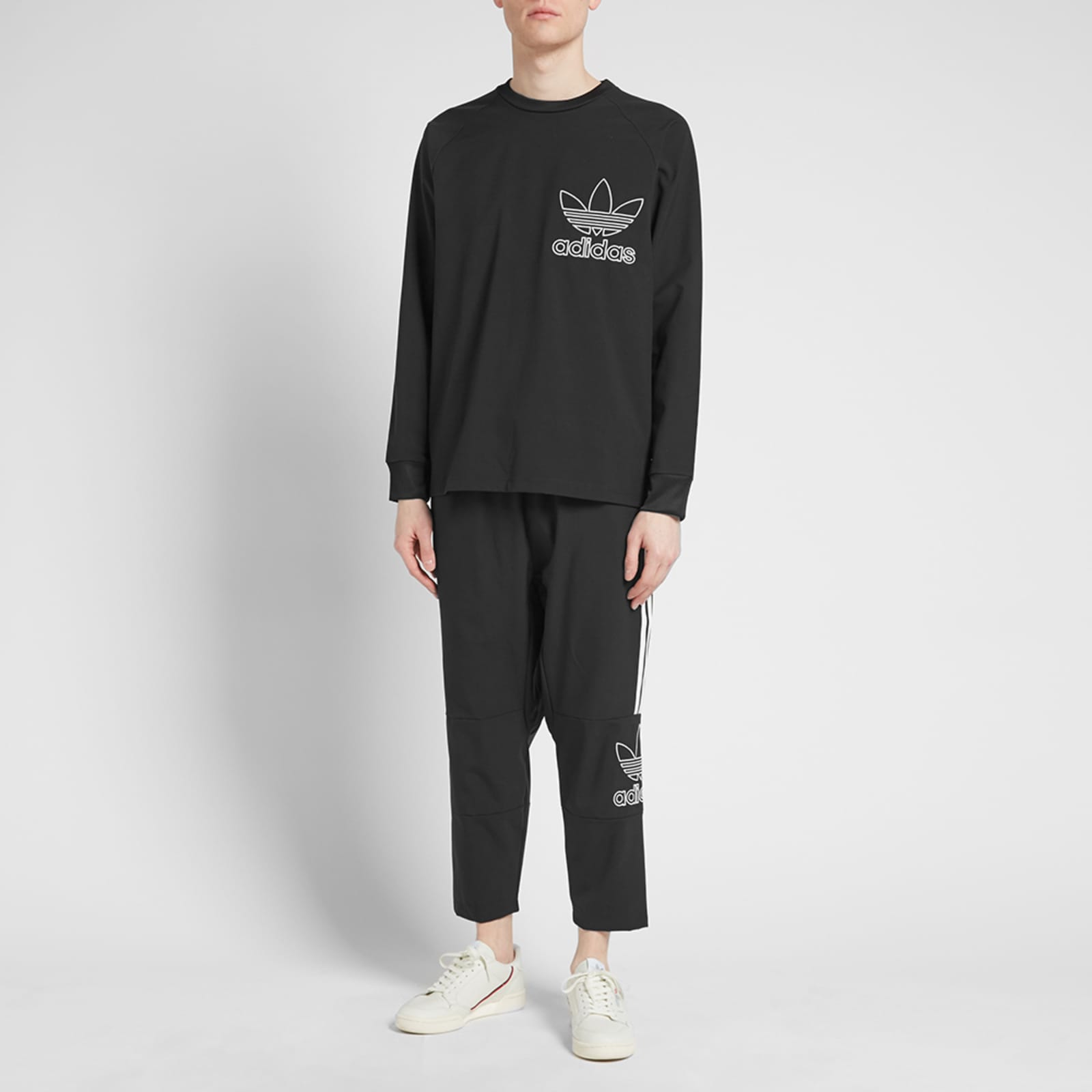 Adidas Outline Crew Sweat Black | END. (US)