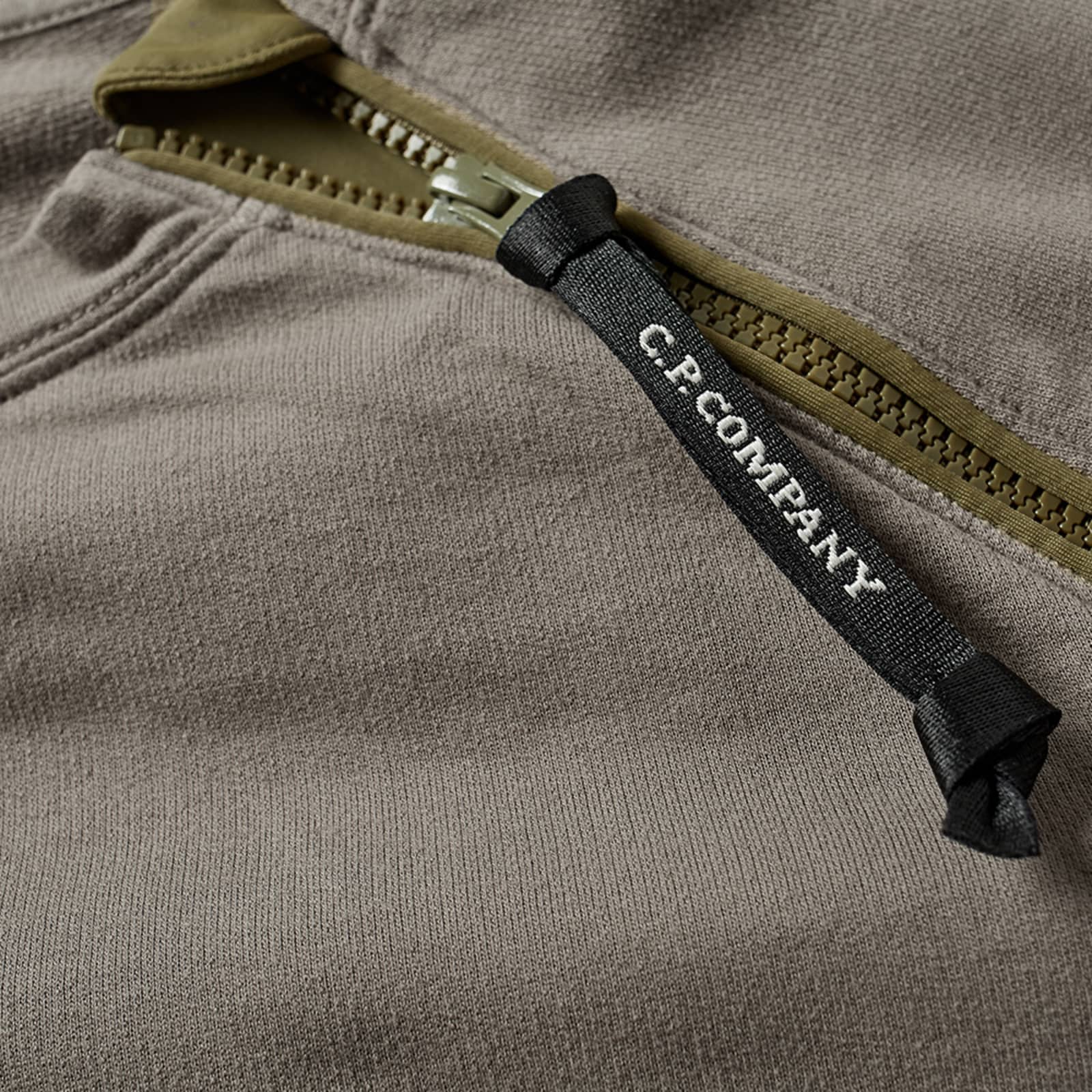 C.P. Company Articulated Zip Arm Lens Crew Sweat Olive | END.