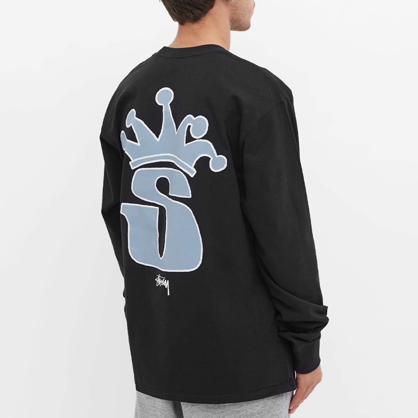 Stussy Long Sleeve Crown T-Shirt Black | END. (GB)