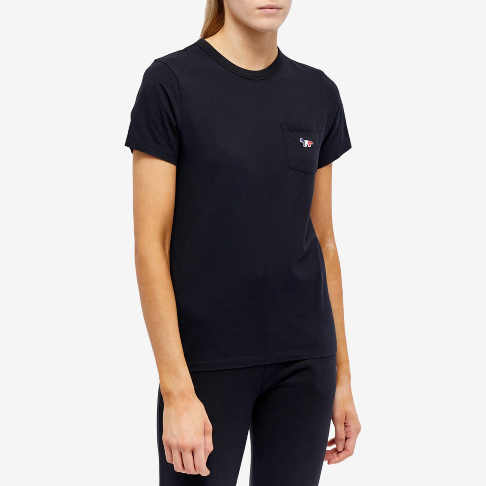 Maison Kitsune Tricolor Fox Patch T-Shirt Black | END. (HK)