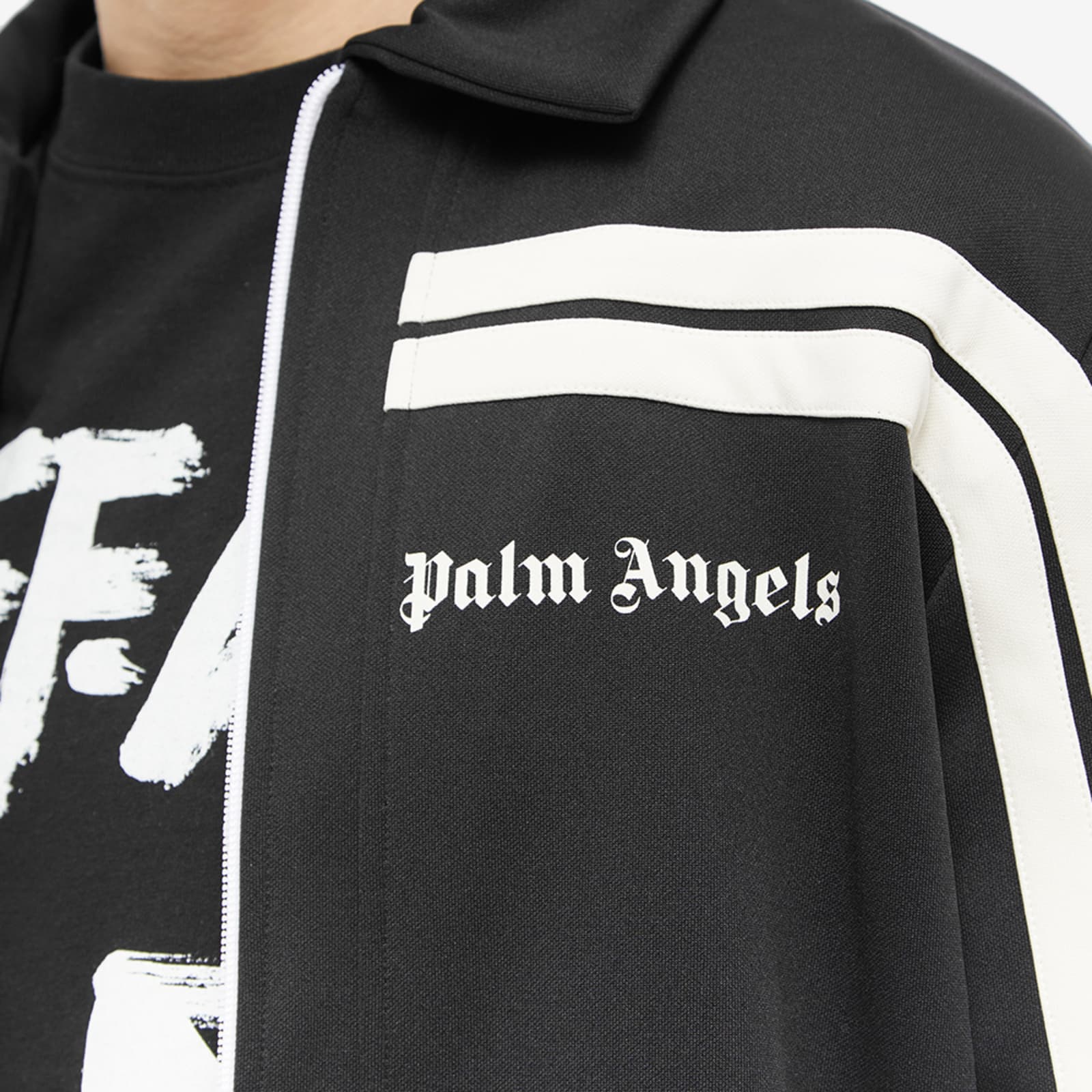 Palm Angels Track Jacket Black & Off White | END. (GB)