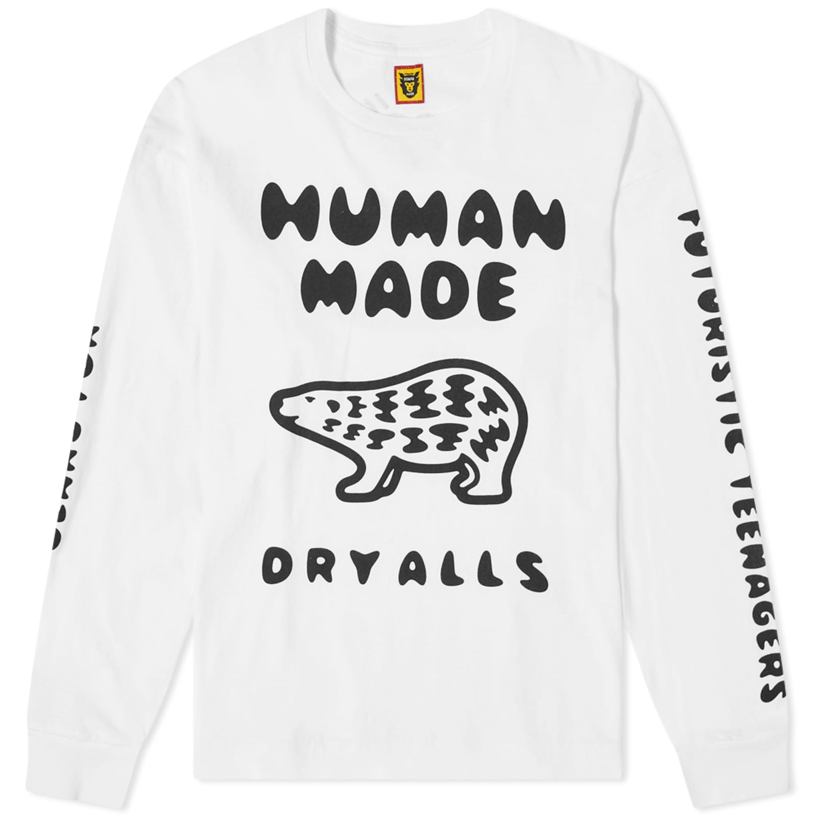 Human Made Long Sleeve Polar Bear T-Shirt White | END.