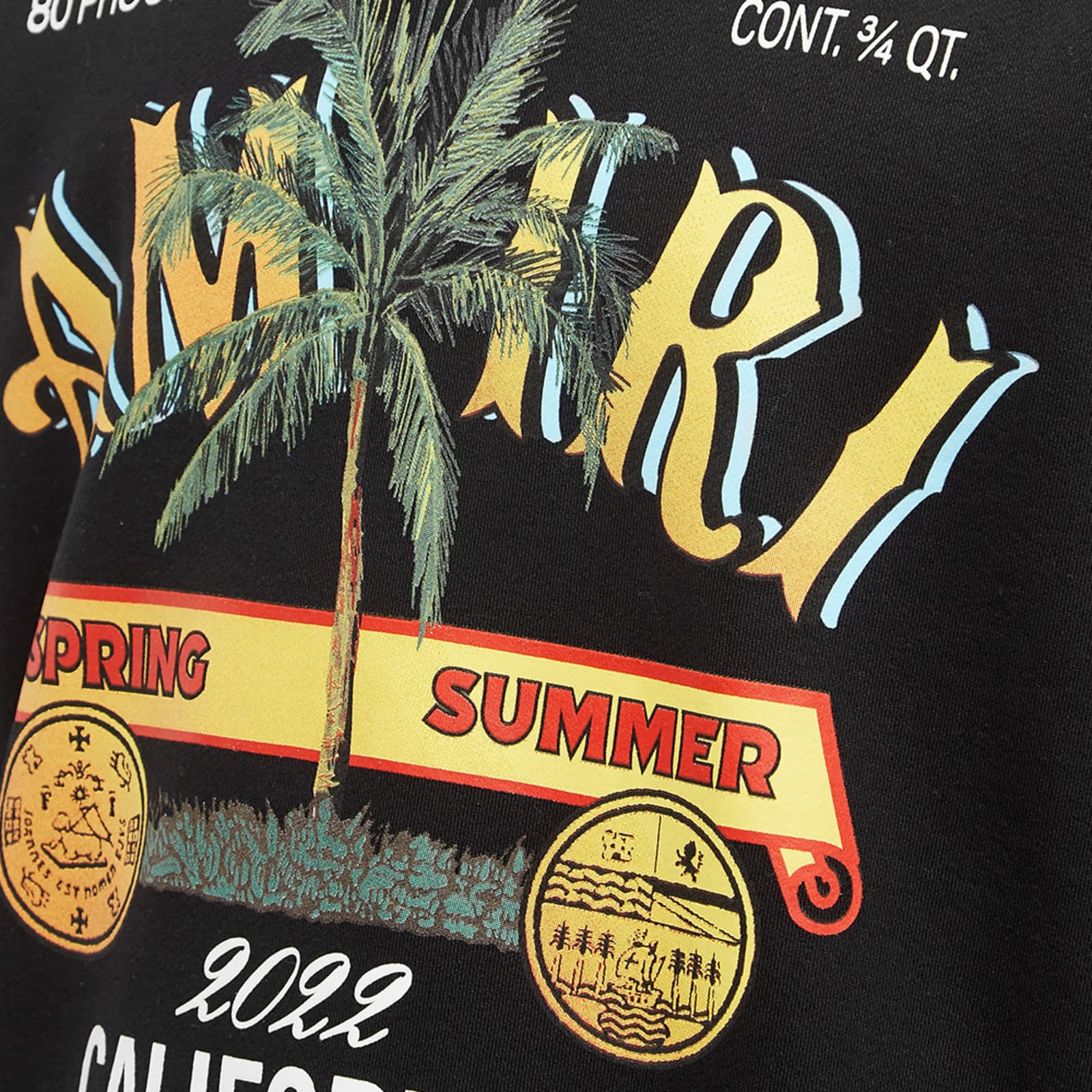 AMIRI Rum Label Crew Neck Sweat Black | END. (CA)