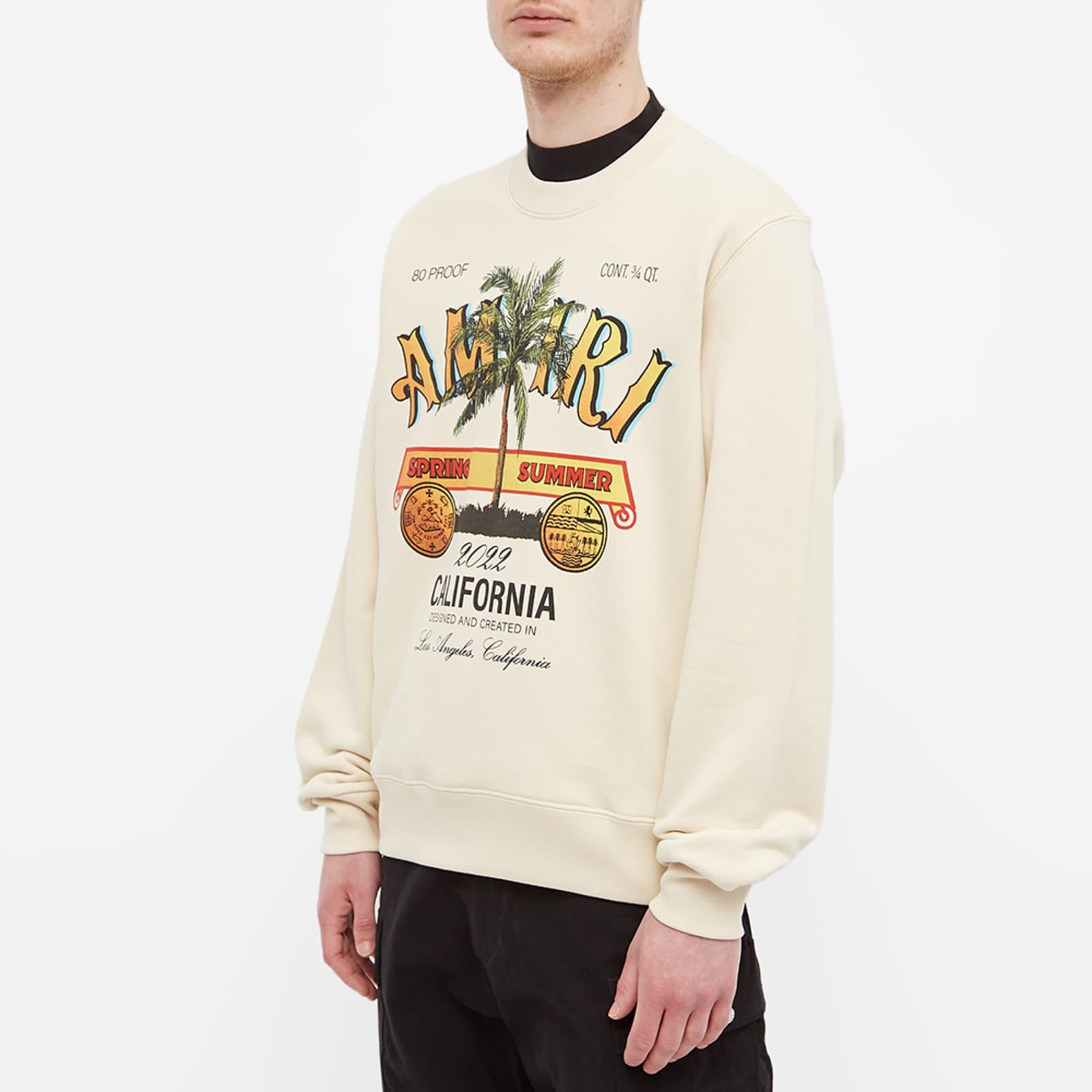AMIRI Rum Label Crew Neck Sweat Almond | END. (KR)