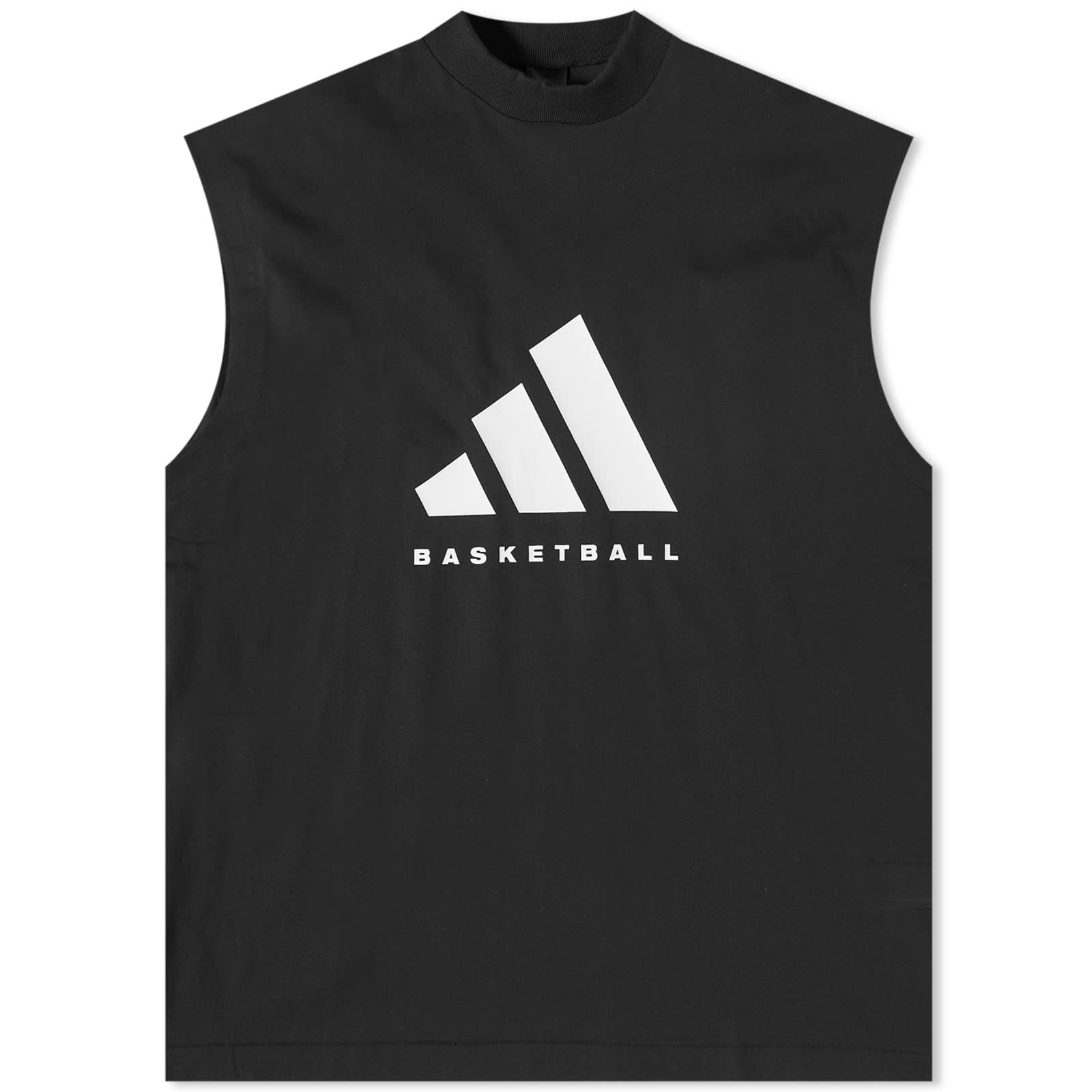 Adidas Adidas Basketball Sleeveless Logo T-Shirt Black | END.