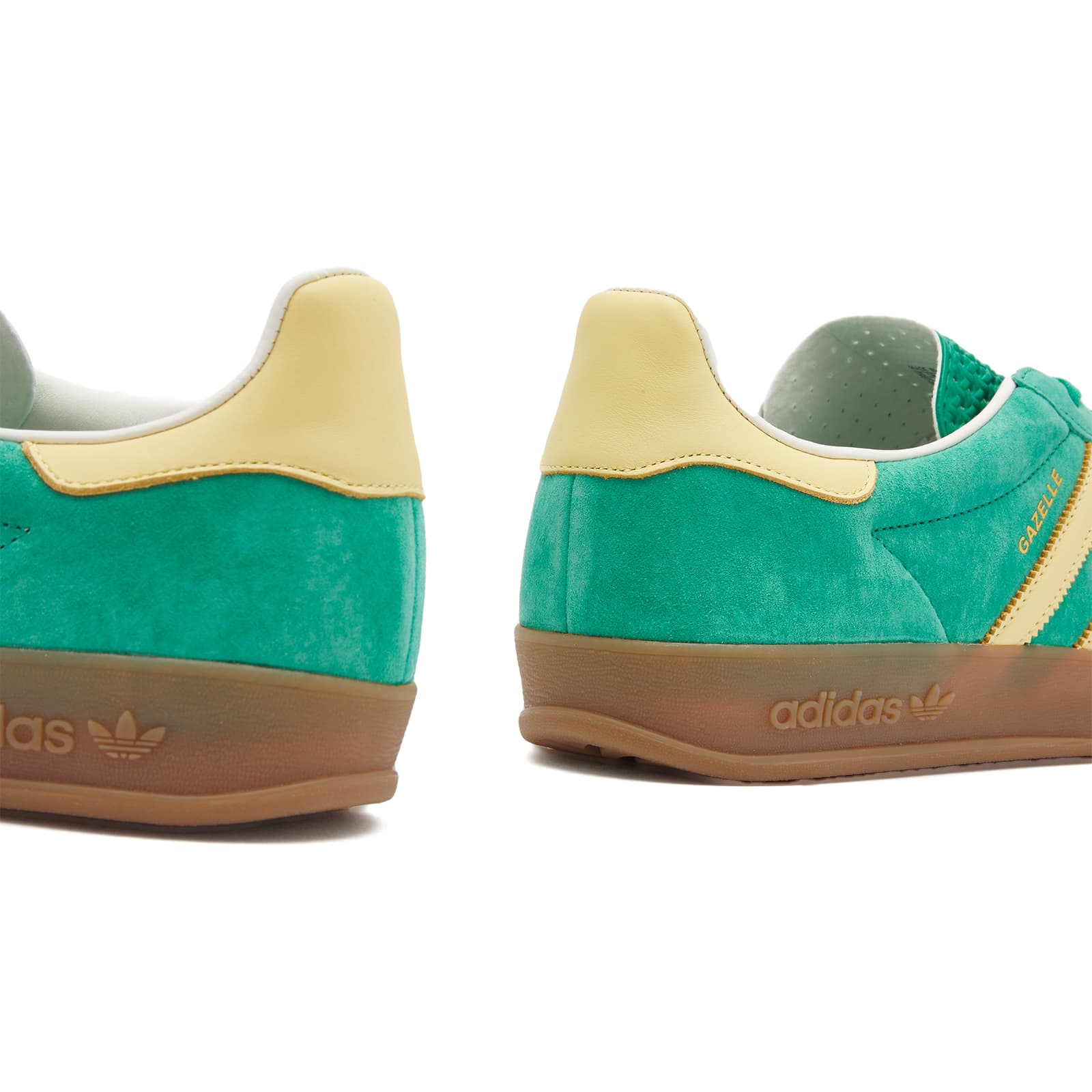Adidas GAZELLE INDOOR Semi Court Green, Almost Yellow and Gum | END. (US)