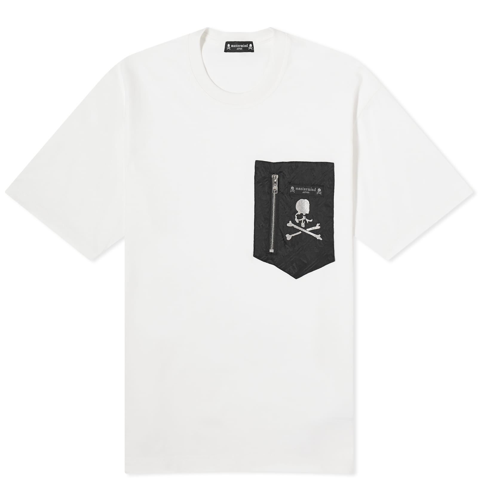 mastermind JAPAN Zip Pocket T-Shirt White | END. (AU)