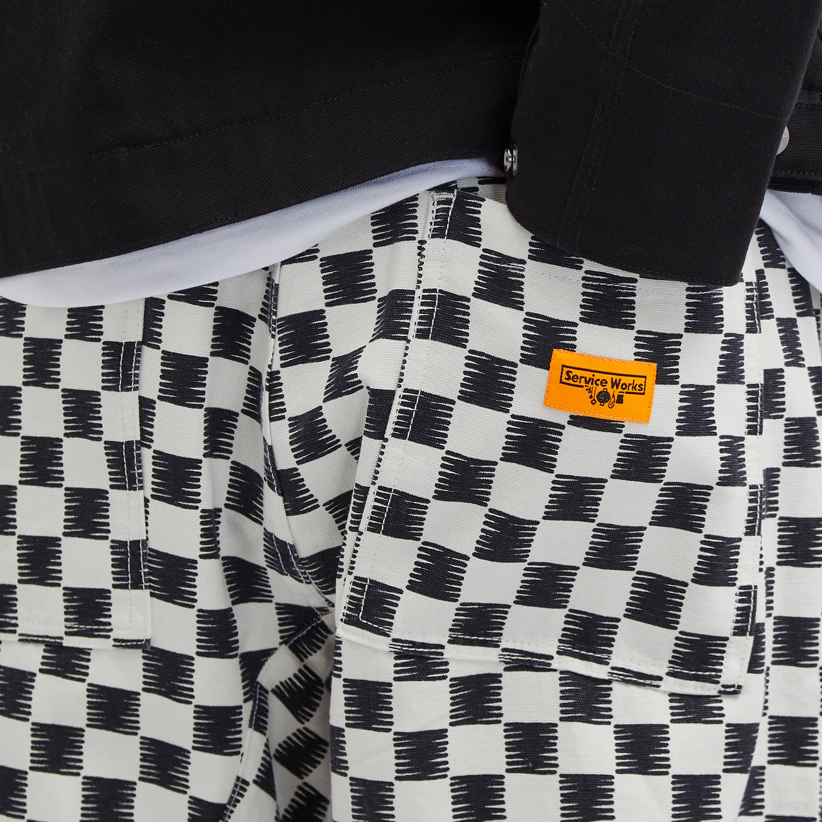Service Works Classic Canvas Chef Pants Black & White Checkerboard ...