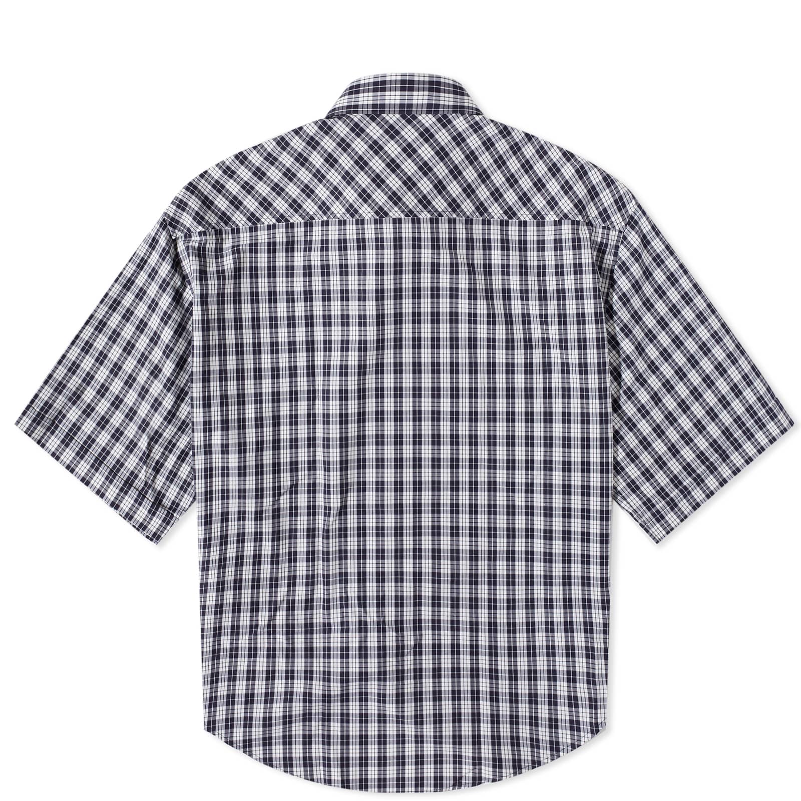 AMI Check Short Sleeve Shirt Nautic Blue & White | END. (AU)