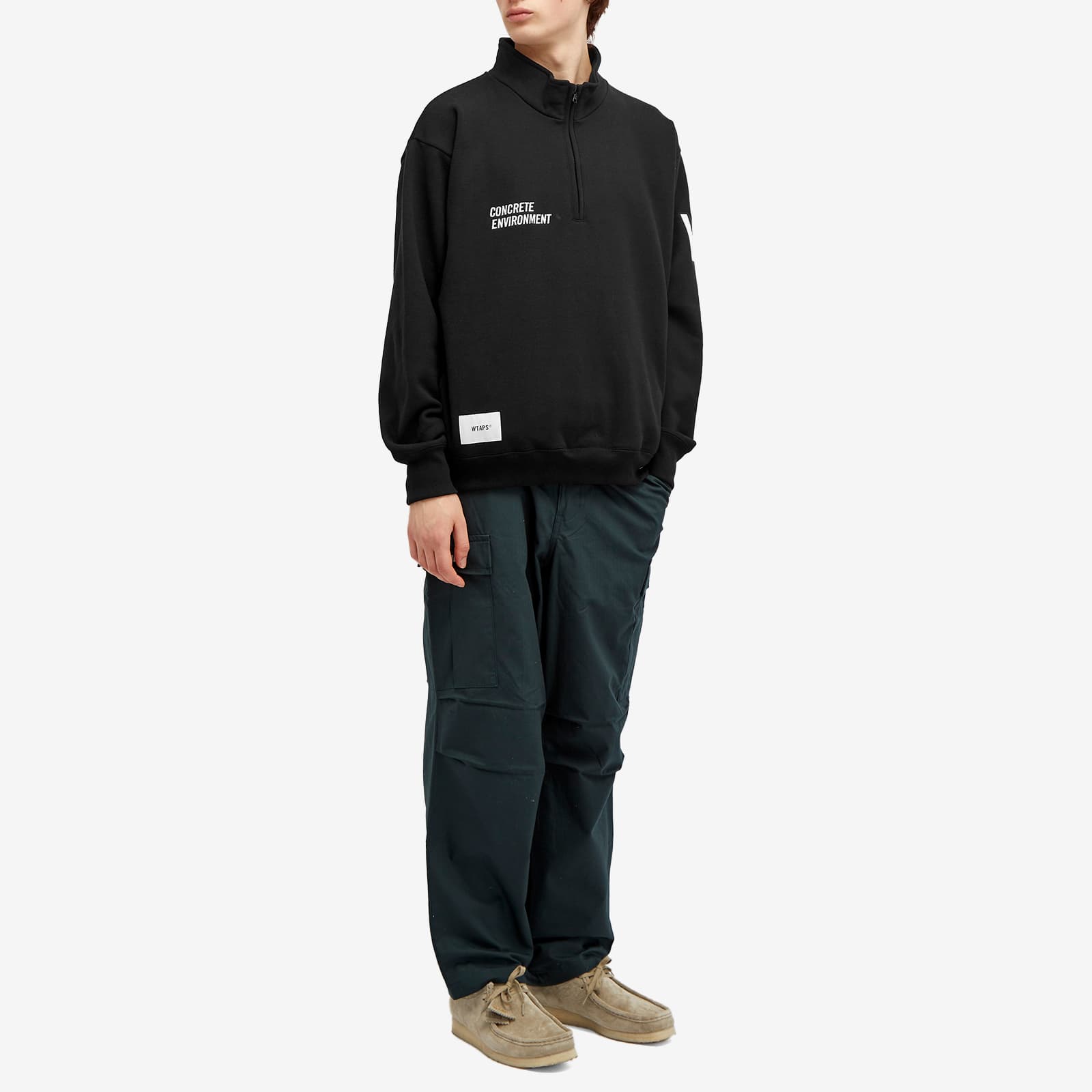 WTAPS 05 Quarter Zip Sweatshirt Black | END. (US)