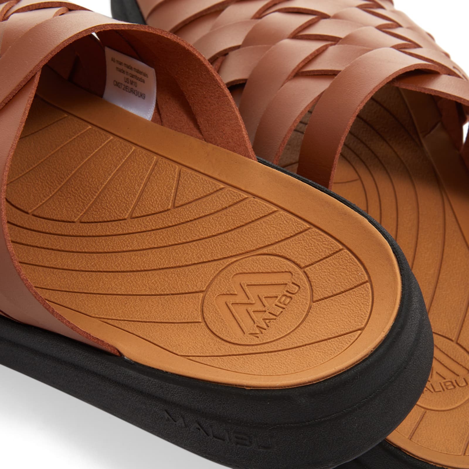 Malibu Zuma Classic Vegan Leather Sandal Whiskey & Black | END. (ES)