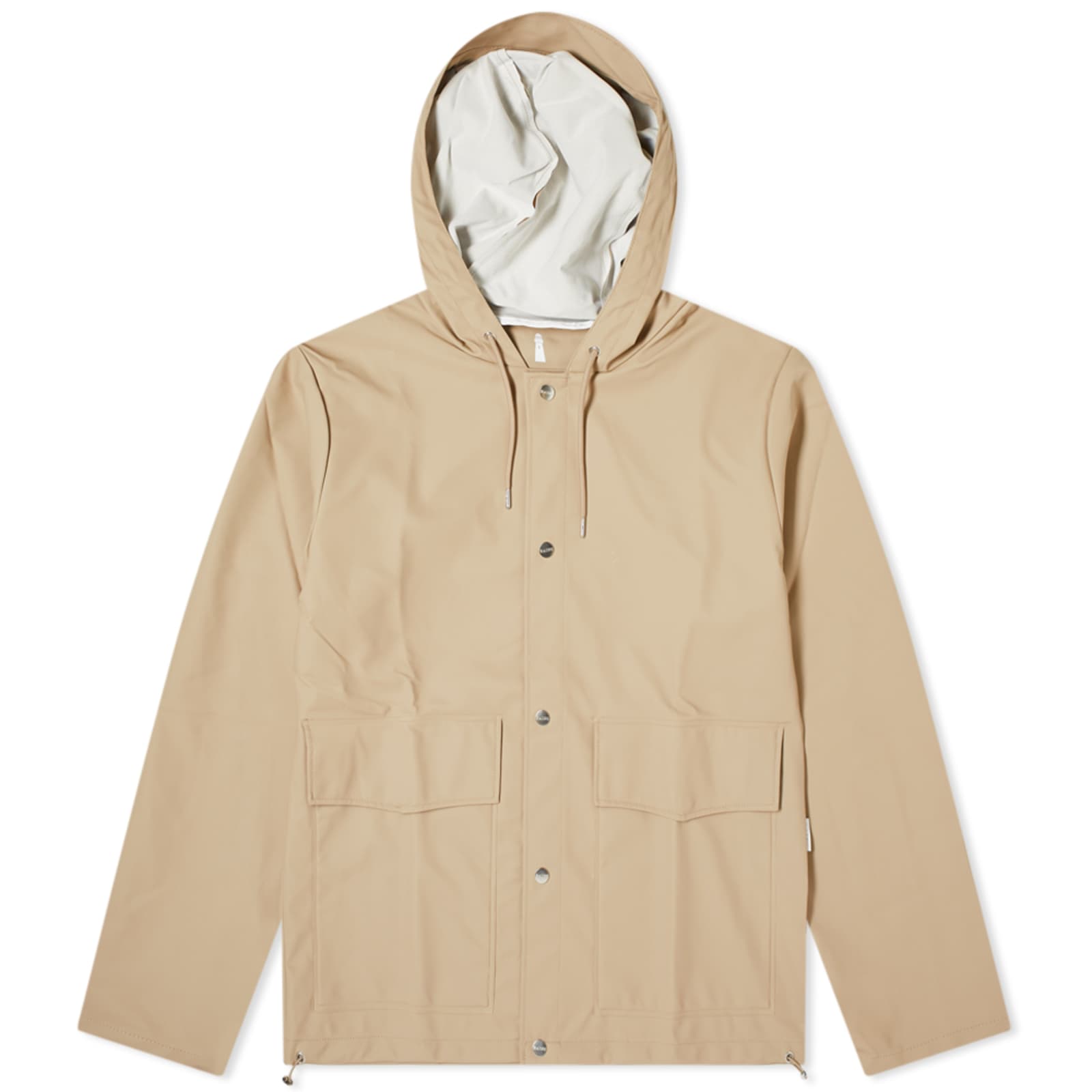 RAINS Short Hooded Coat Beige | END. (GB)